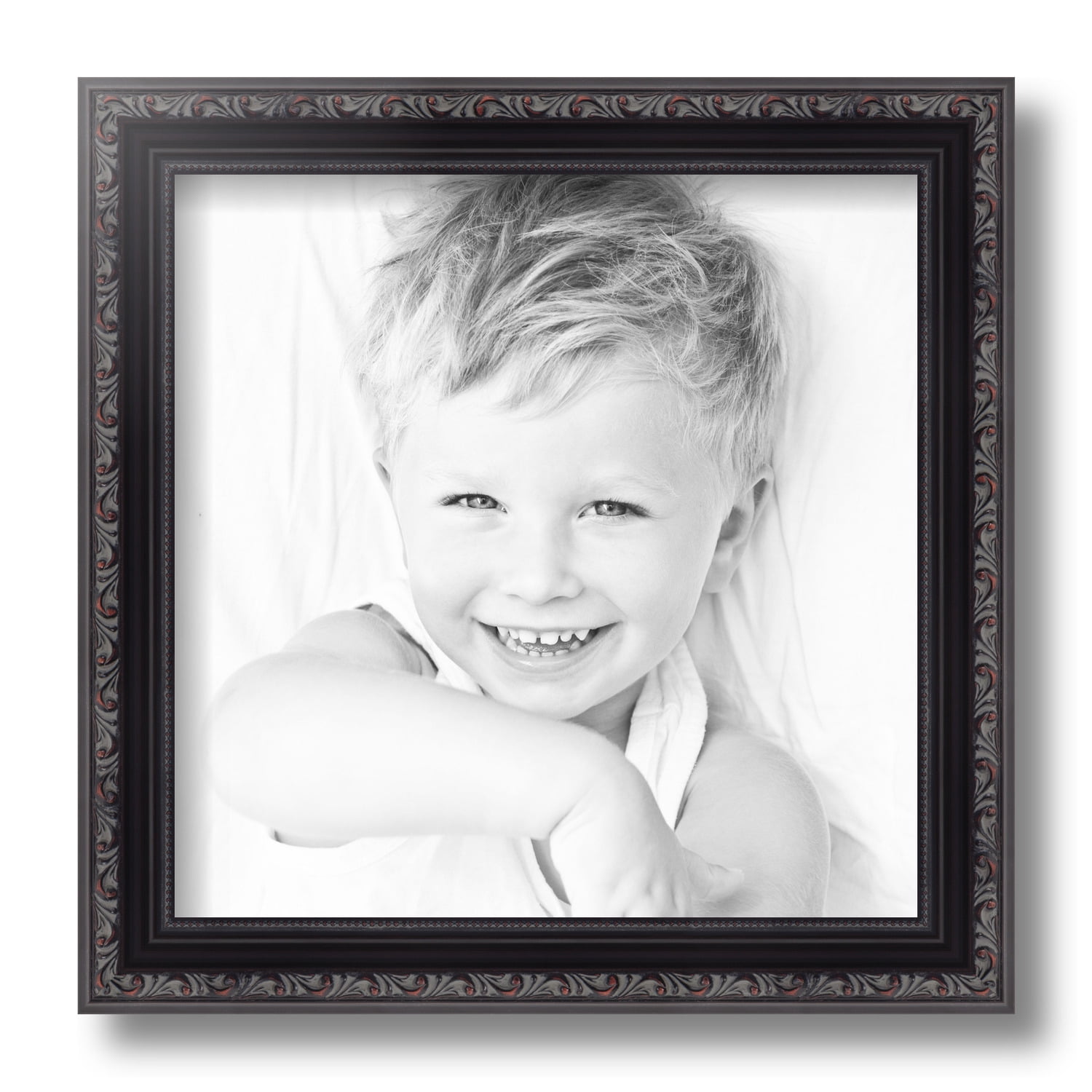 ArtToFrames 10" x 10" Black Picture Frame, 10x10 inch Black Wood Poster ...