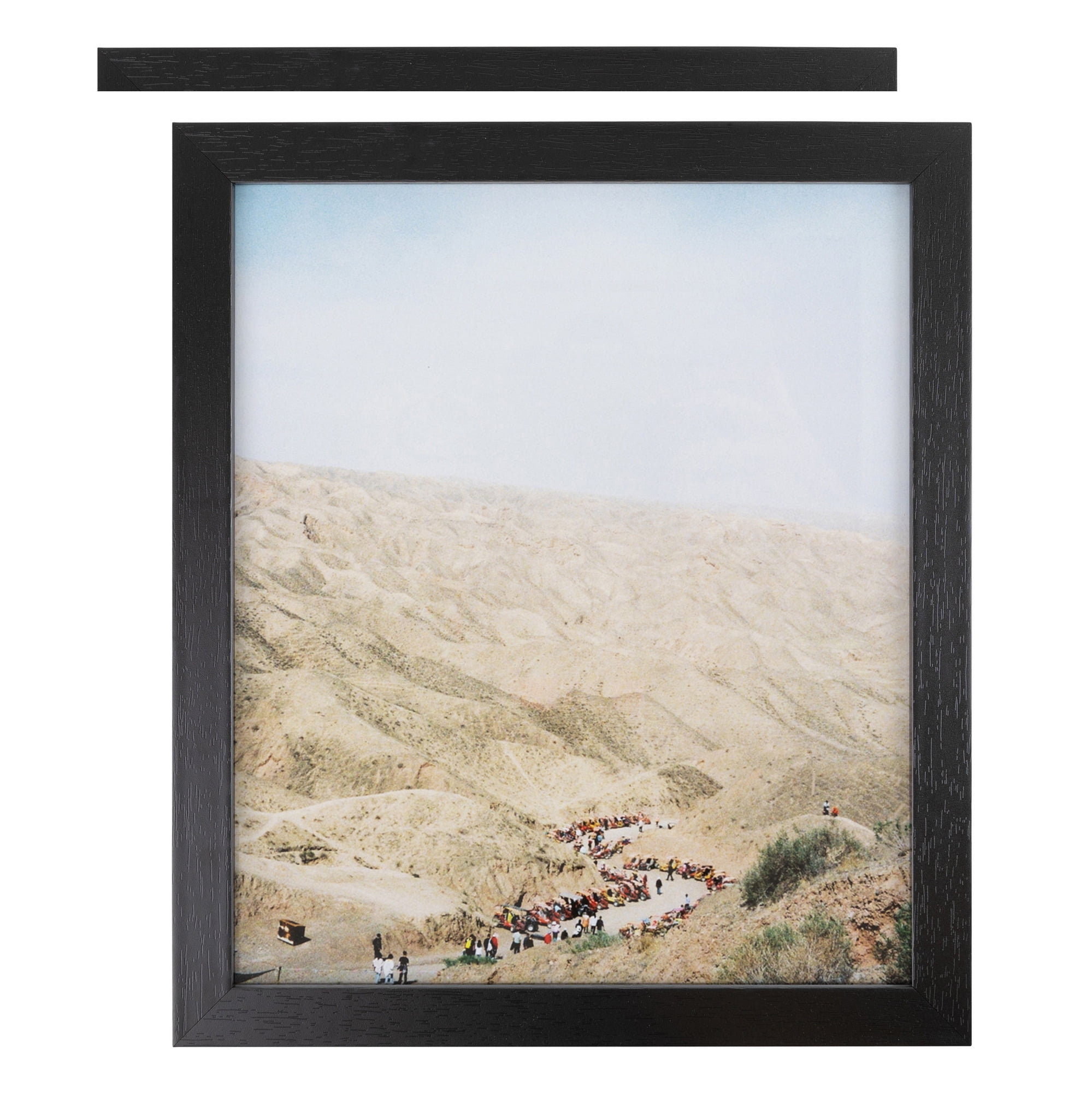 ArtToFrames 10" x 10" Woodgrain Black Shadowbox 1.5 inch Tall Picture ...