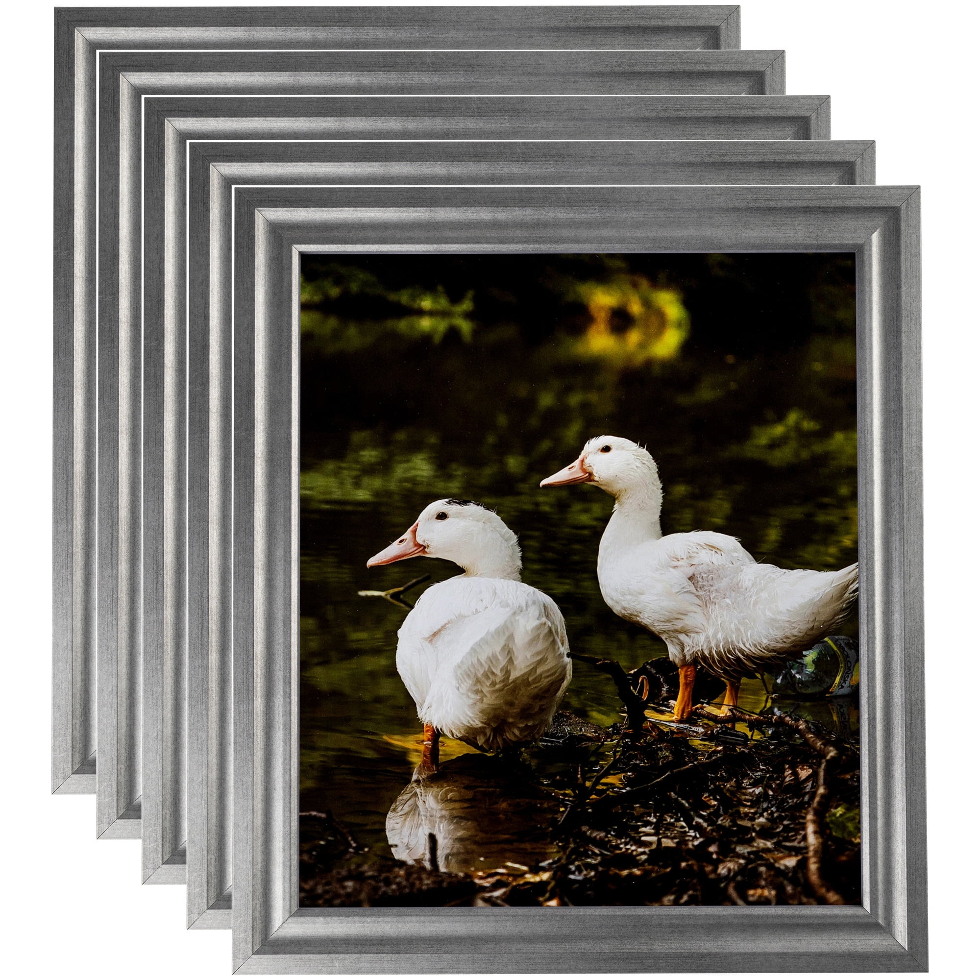 ArtToFrames 10" x 13" Muted Cold Silver Picture Frame, 10x13 inch ...