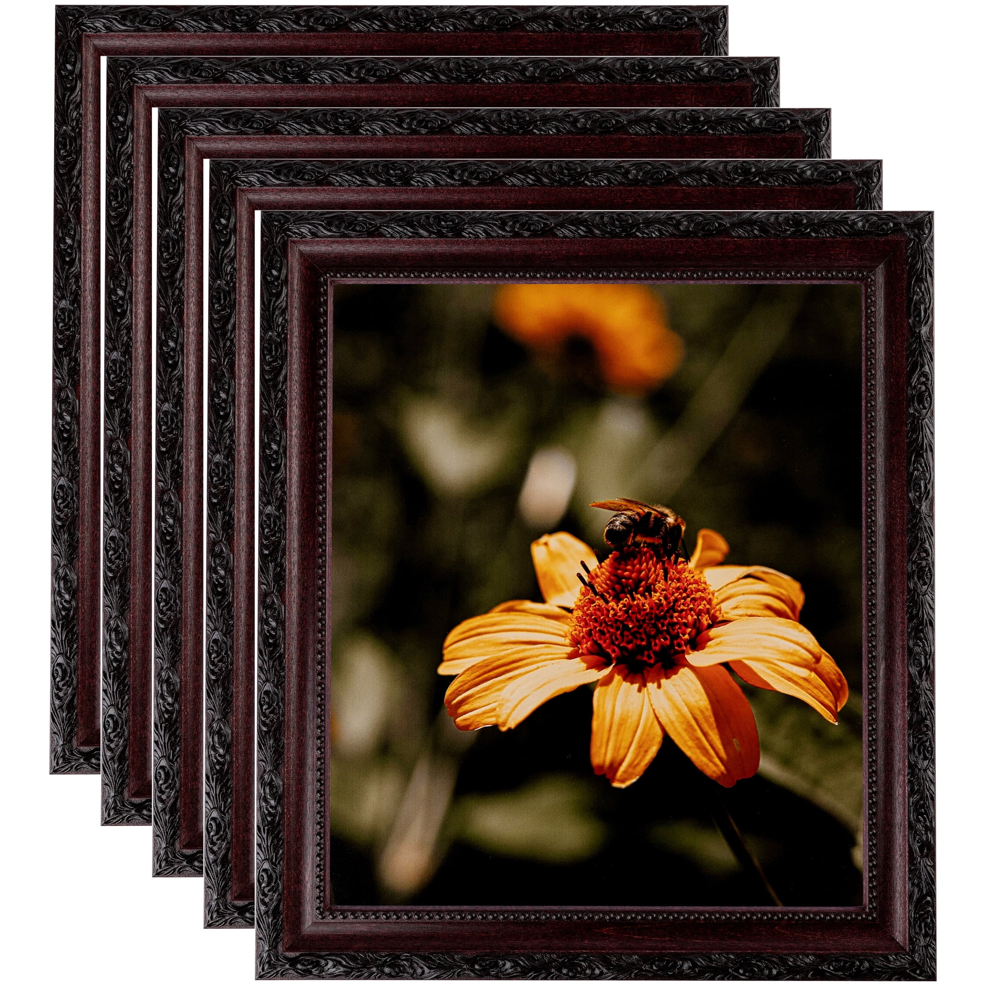 ArtToFrames 10" x 15" Classic Burgundy Picture Frame, 10x15 inch Brown ...