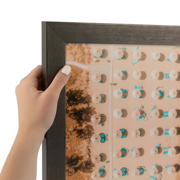 ArtToFrames 10" x 17" Flat Pewter Picture Frame, 10x17 inch Silver Wood ...