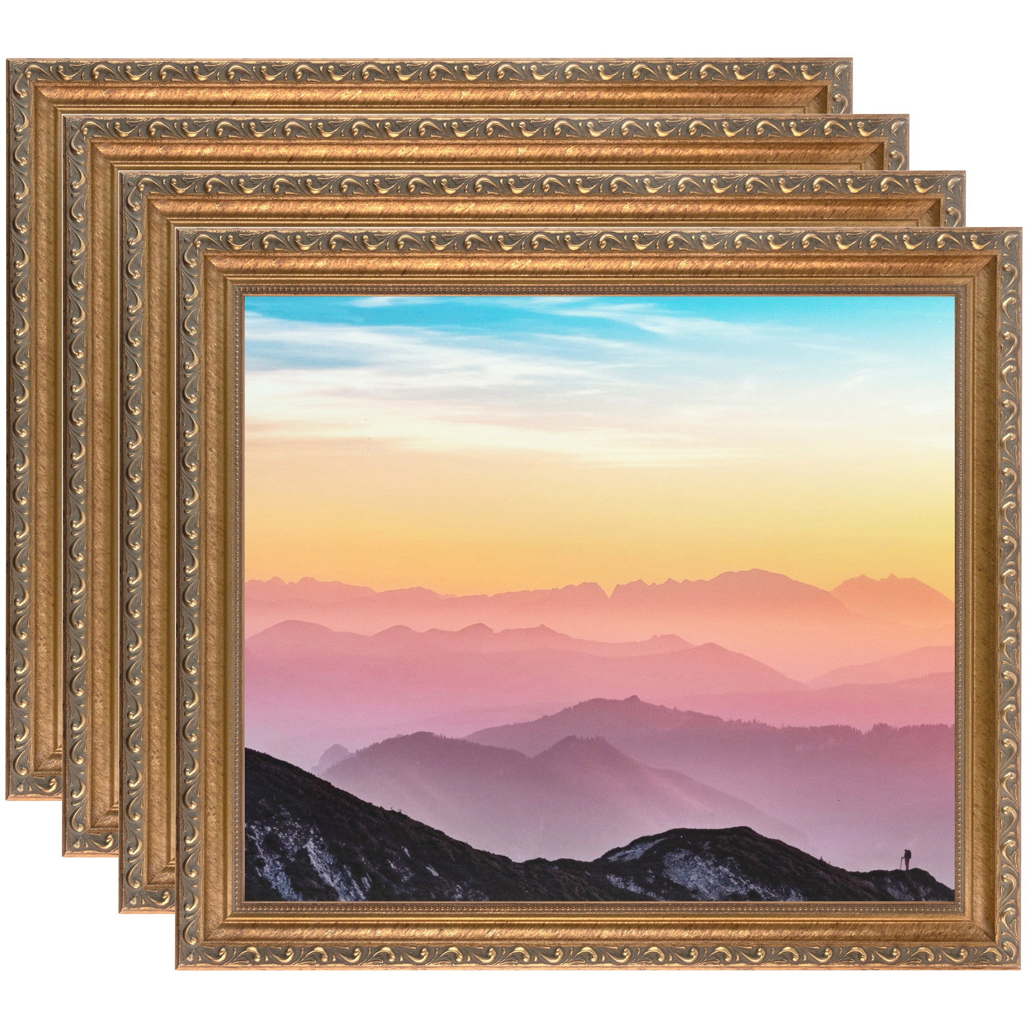 ArtToFrames 10" x 20" Dark Gold Picture Frame, 10x20 inch Gold Wood ...