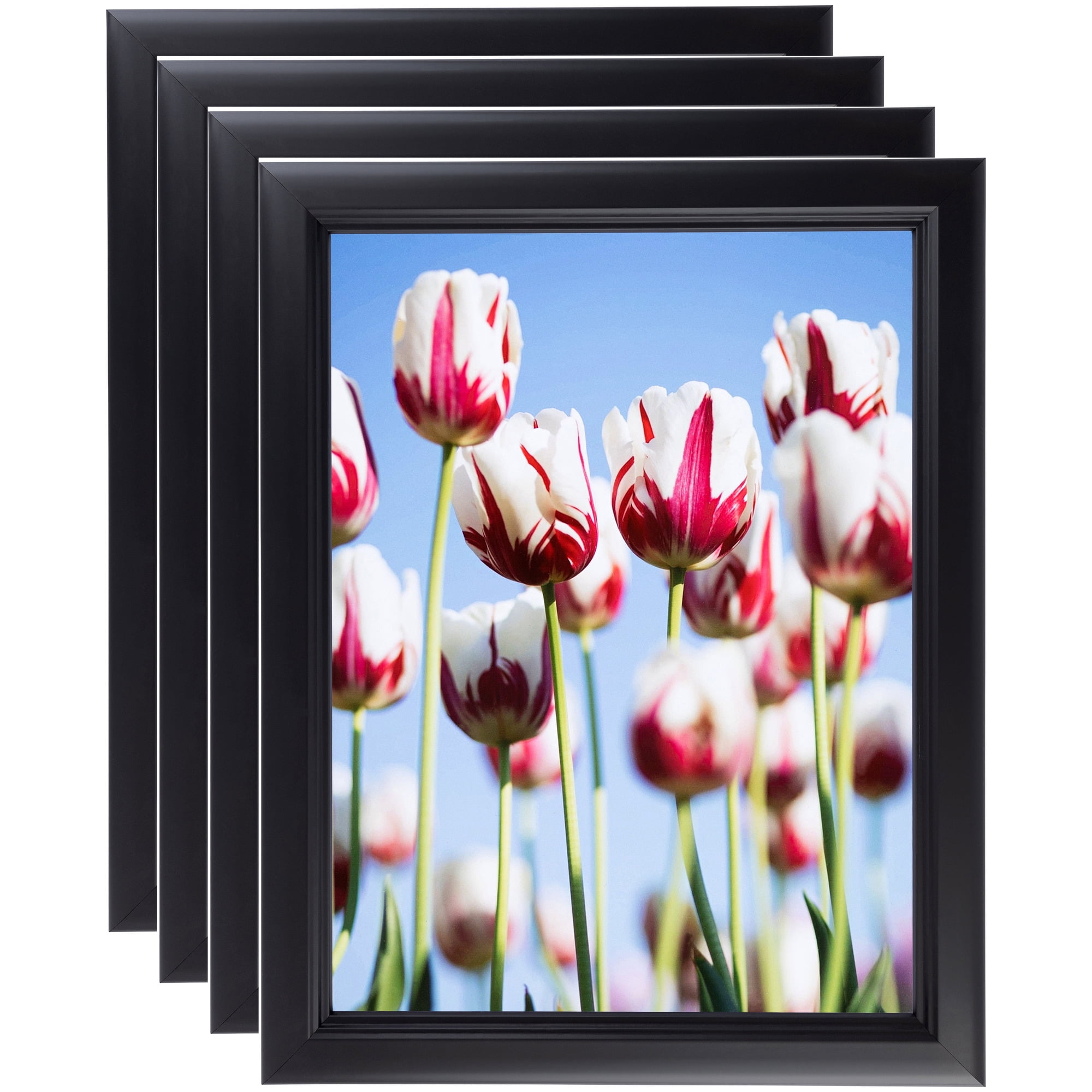 ArtToFrames 10" x 20" Satin Black Double Step Lip Picture Frame, 10x20 ...