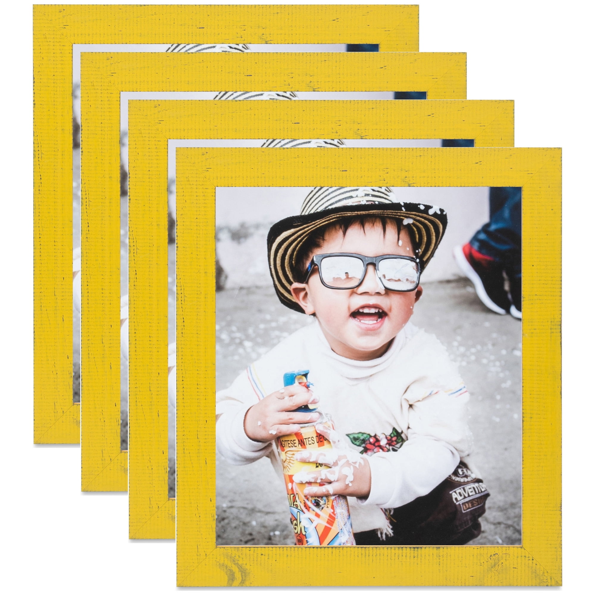 ArtToFrames 10" x 21" Yellow Picture Frame, 10x21 inch Yellow Wood ...