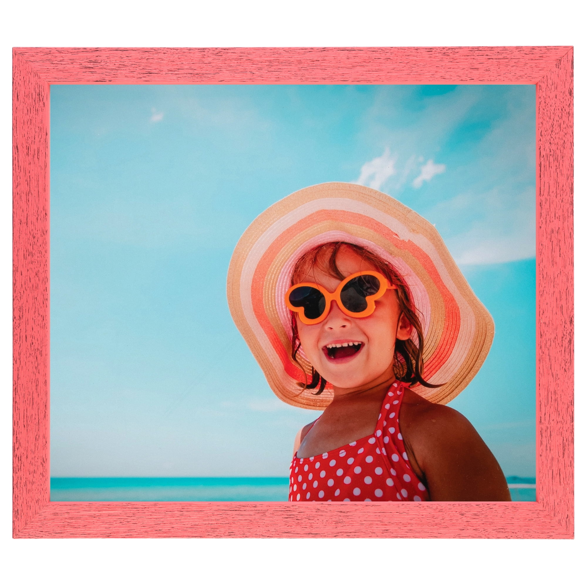 ArtToFrames 10x10" Distressed Pink Picture Frame, Pink Wood Poster ...