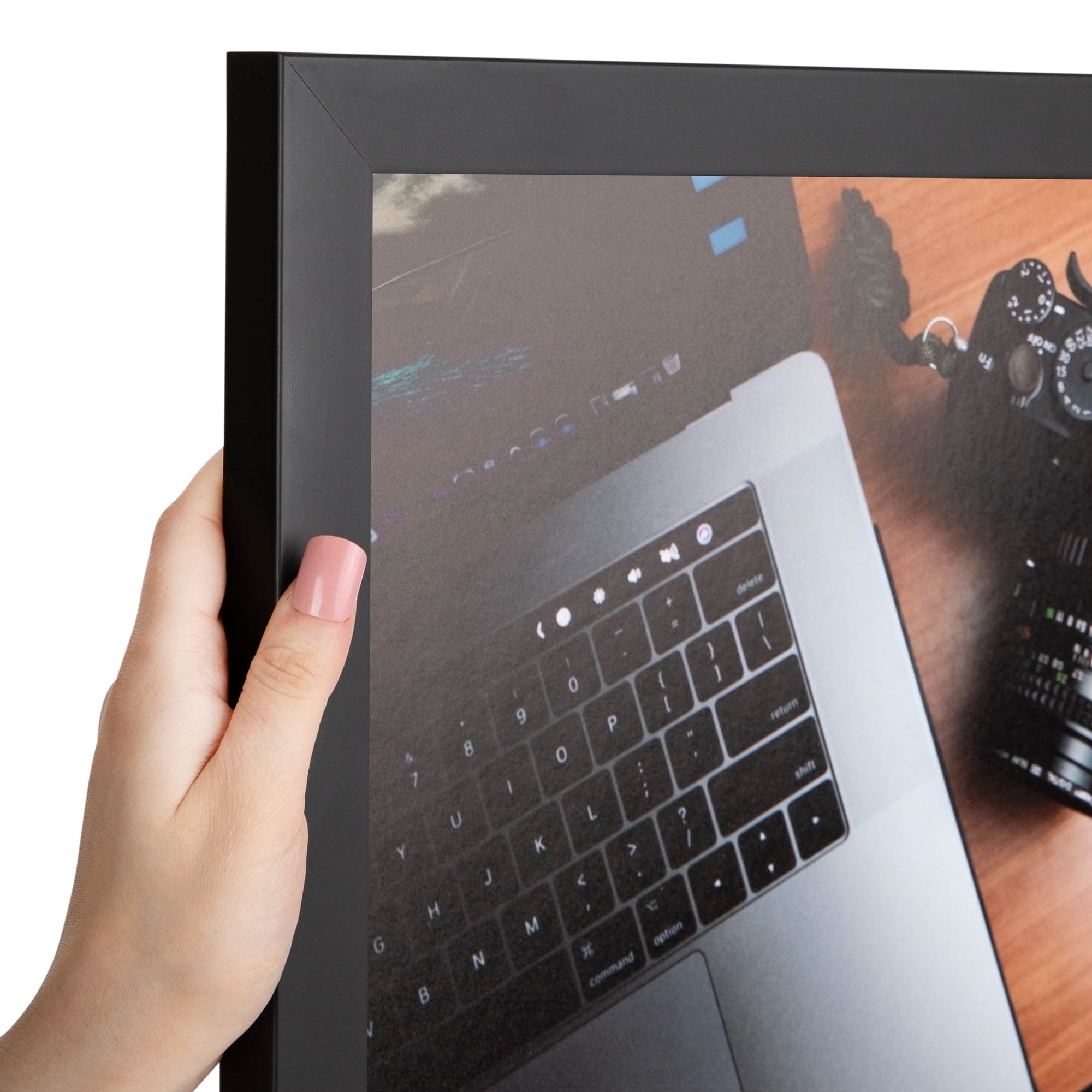 ArtToFrames 10x10 Inch Satin Black Tall Picture Frame, This Black Wood ...