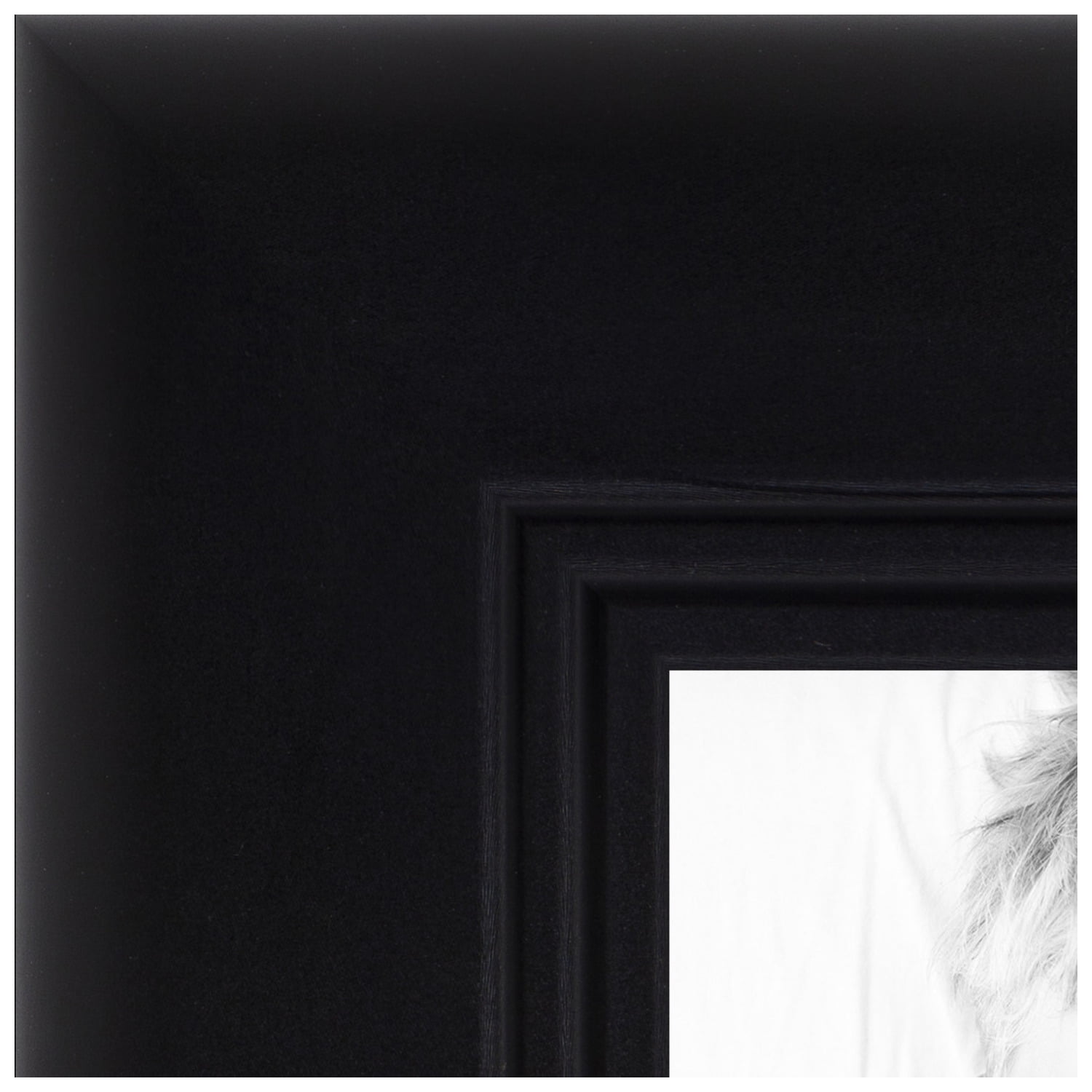 ArtToFrames 11" x 13" Satin Black Double Step Lip Picture Frame, 11x13 ...