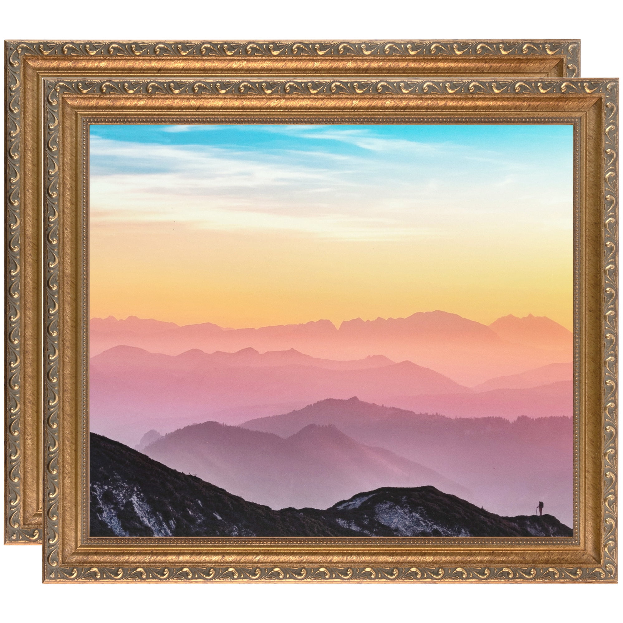 ArtToFrames 11" x 17" Dark Gold Picture Frame, 11x17 inch Gold Wood ...