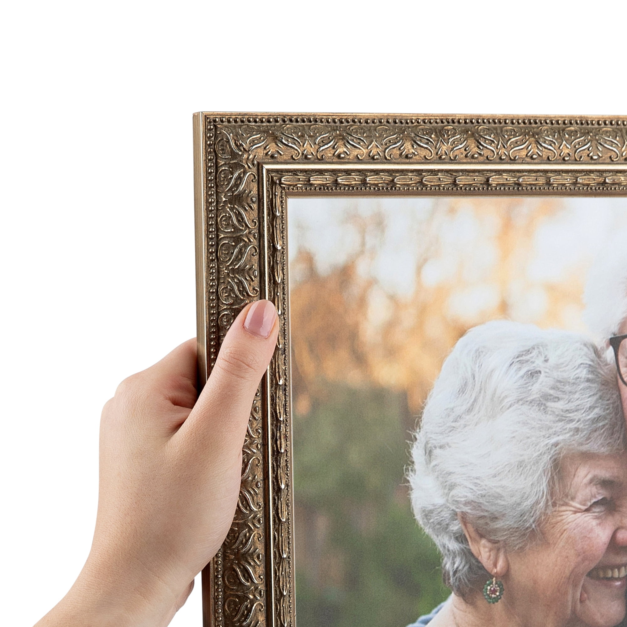 ArtToFrames 11" x 48" Silver Victorian Emboss Picture Frame, 11x48 inch ...