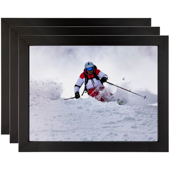 ArtToFrames 12" x 12" Black Stain Picture Frame, 12x12 inch Black Wood ...