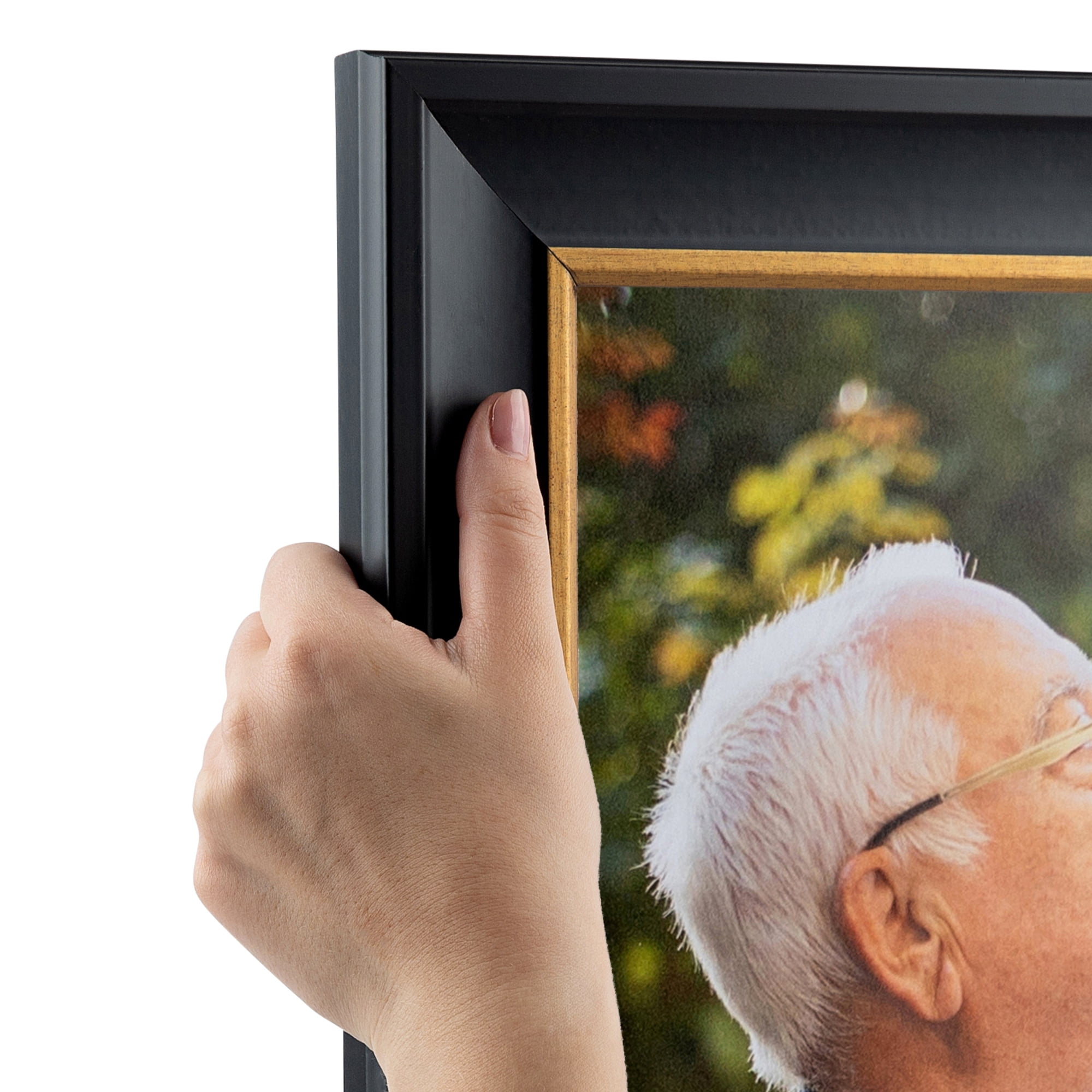 ArtToFrames 12" x 12" Black Velvet with Gold - 2 IN Picture Frame ...