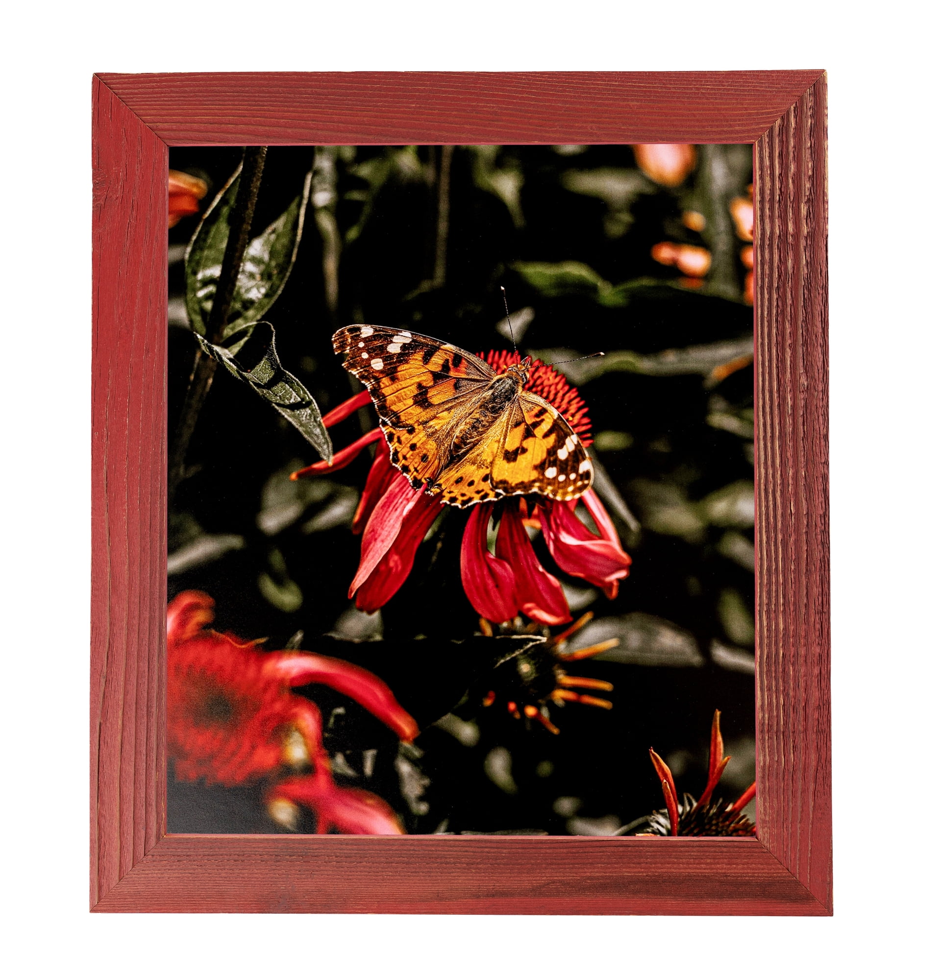 ArtToFrames 12" x 12" Real Reclaimed Red Barnwood Picture Frame, 12x12 ...