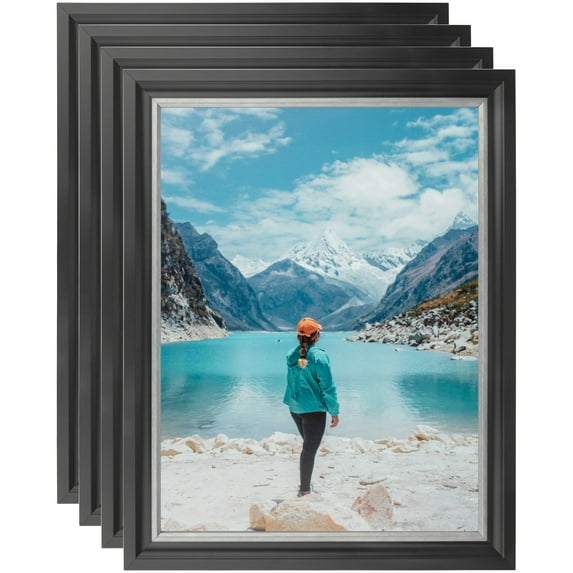 ArtToFrames 12" x 14" Black Velvet with Silver - 1.25 Picture Frame ...