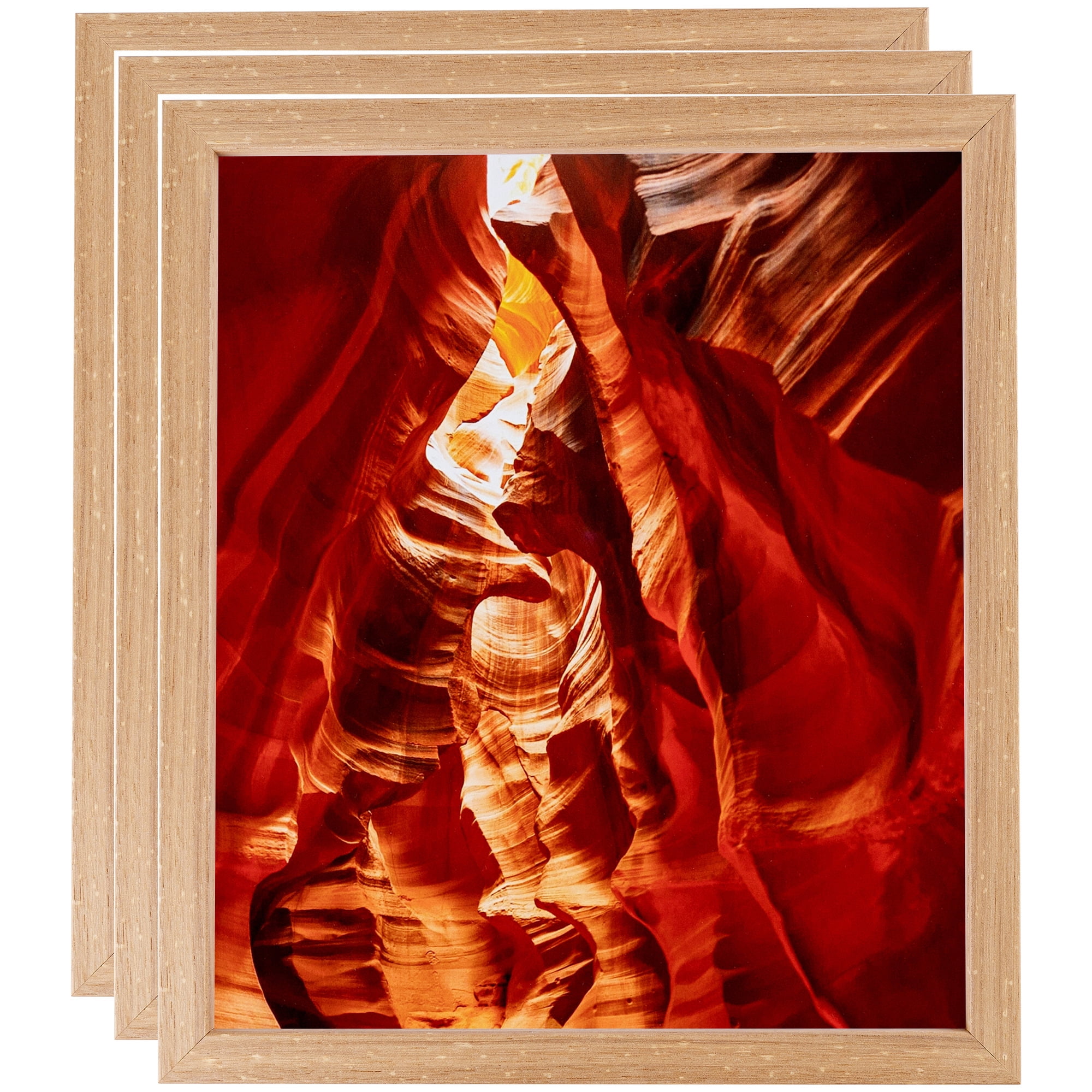 ArtToFrames 12" x 16" Hickory Wood Picture Frame, 12x16 inch Brown Wood ...