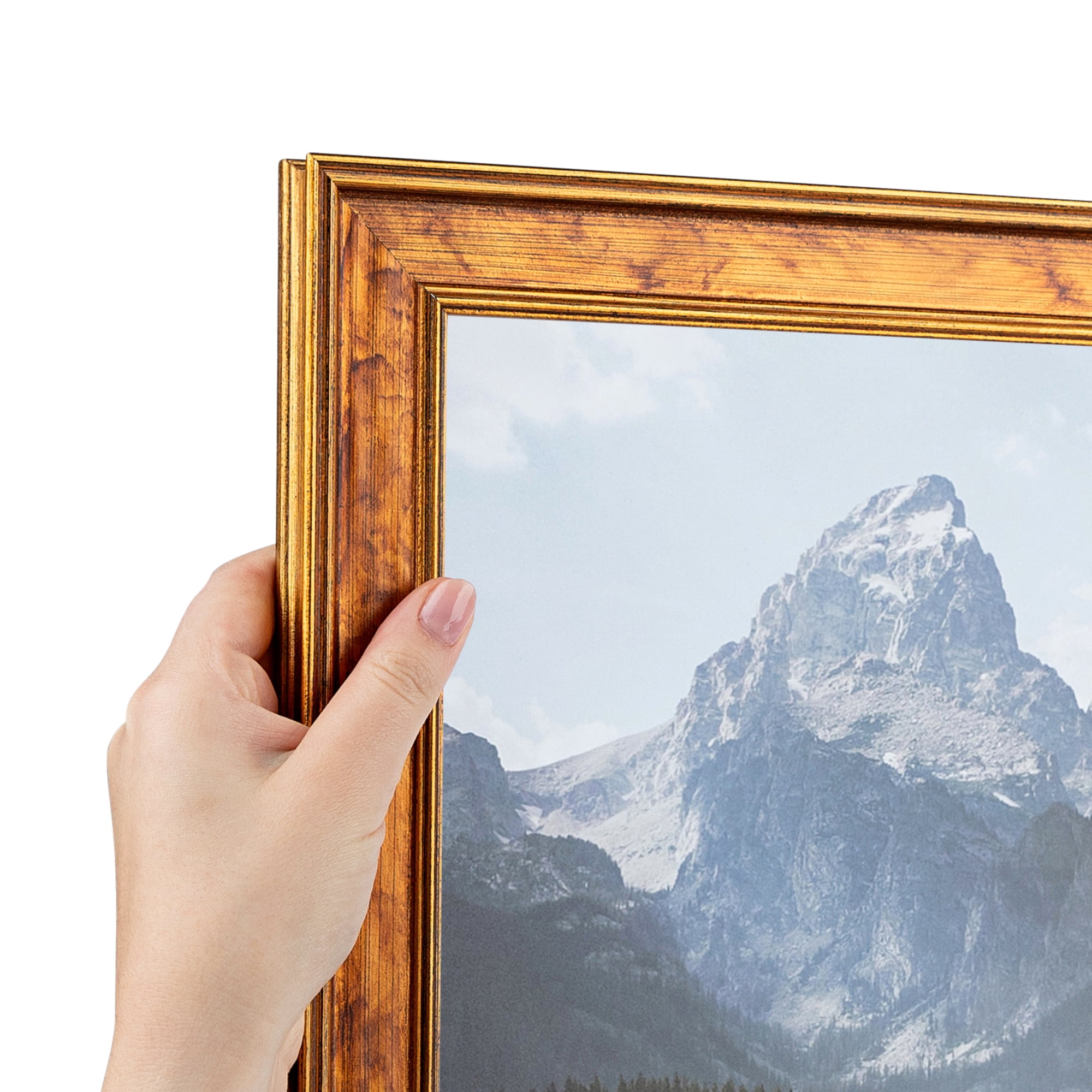 ArtToFrames 12" x 18" Gold Panel Picture Frame, 12x18 inch Multi Wood ...