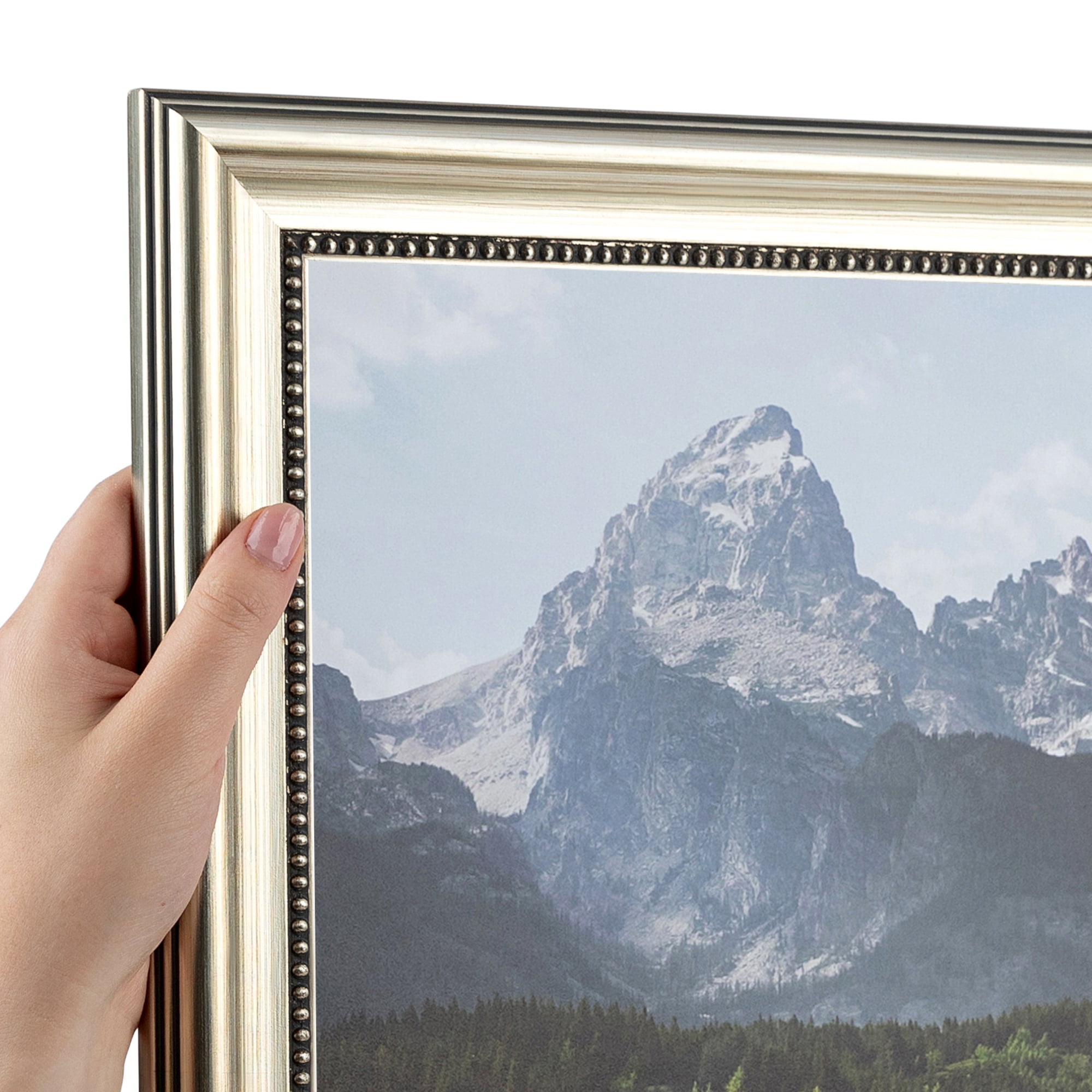 ArtToFrames 12" x 18" Silver Picture Frame, 12x18 inch Silver Wood ...