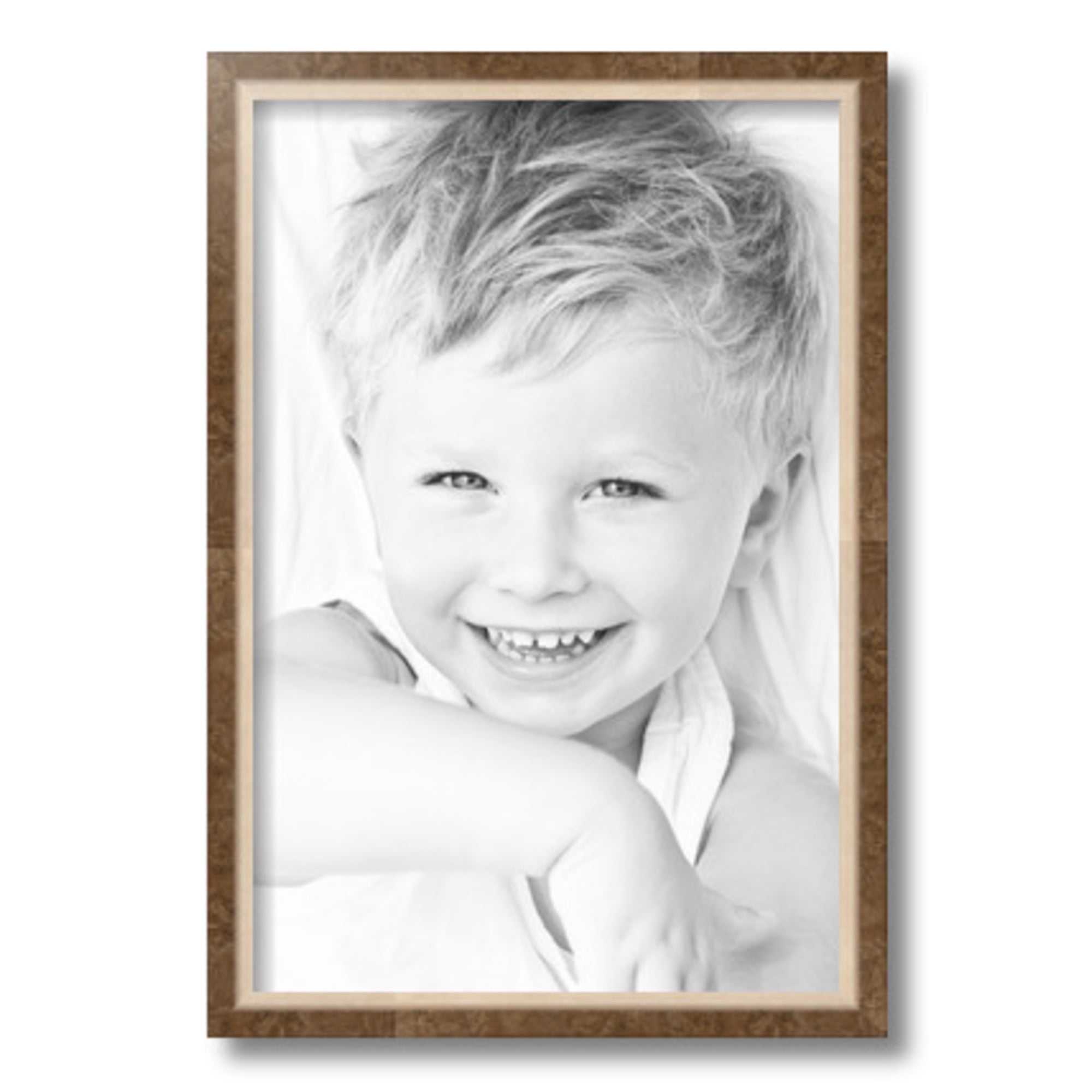 ArtToFrames 12" x 18" Taupe with Silver Lip Picture Frame, 12x18 inch ...