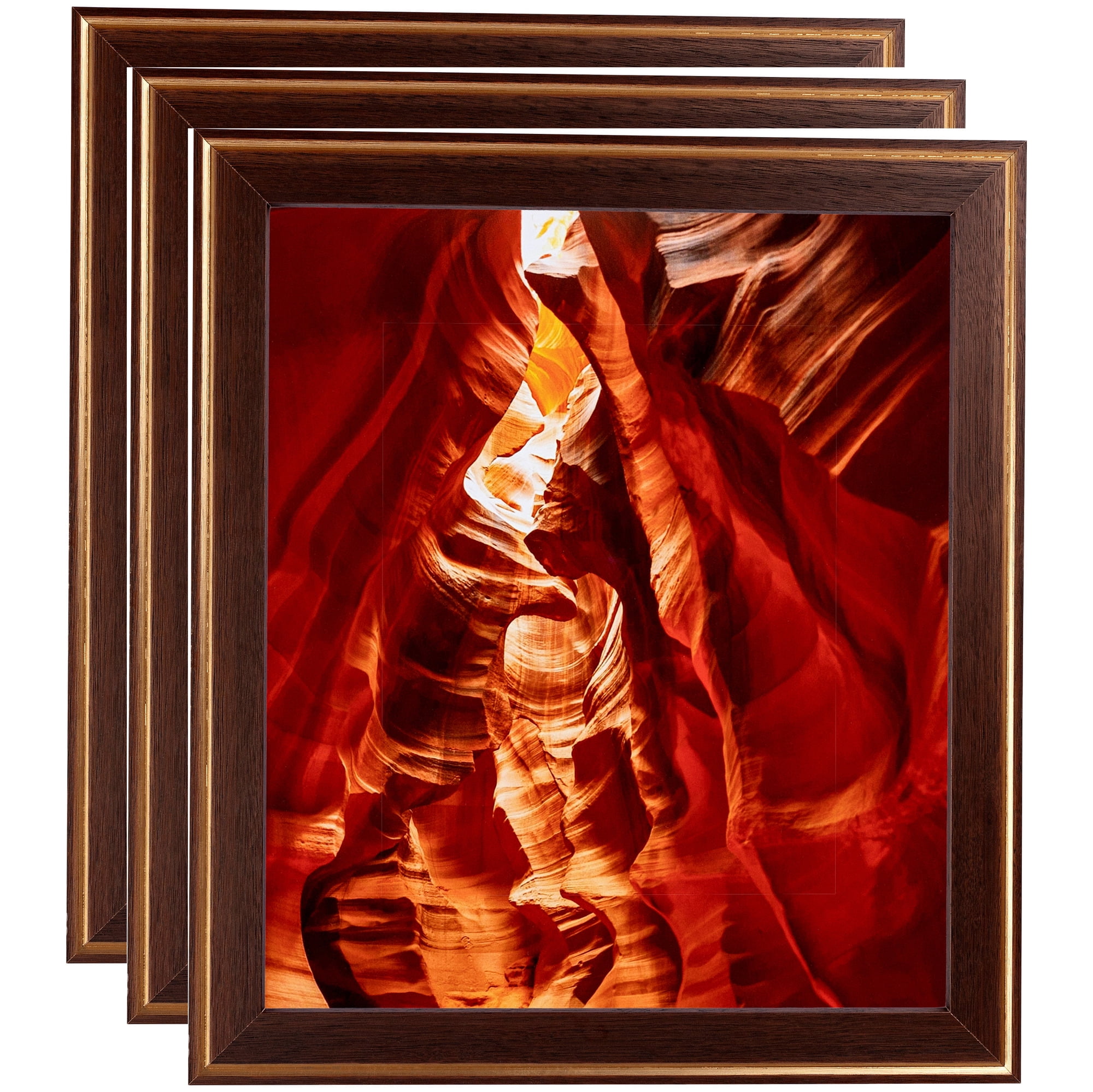 ArtToFrames 12" x 24" Contrast Walnut Picture Frame, 12x24 inch Brown ...