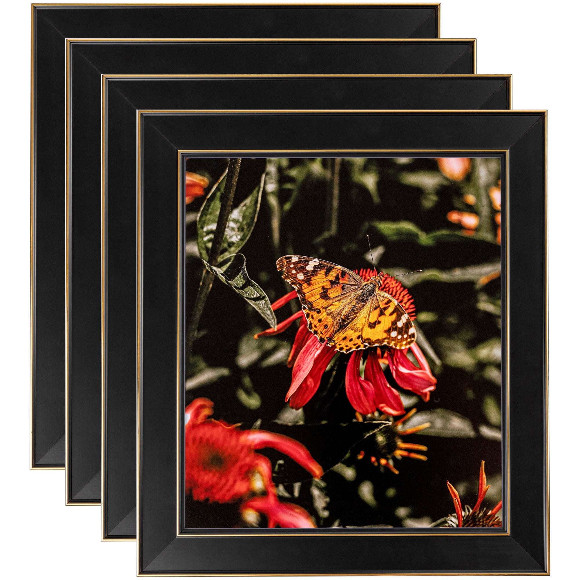 ArtToFrames 12" x 24" Honors Black with Gold Picture Frame, 12x24 inch ...