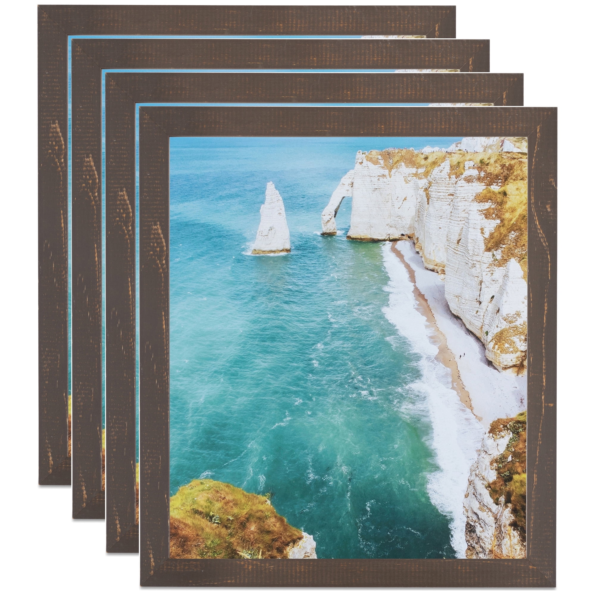 ArtToFrames 12" x 12" Oak Picture Frame, 12x12 inch Brown Wood Poster ...