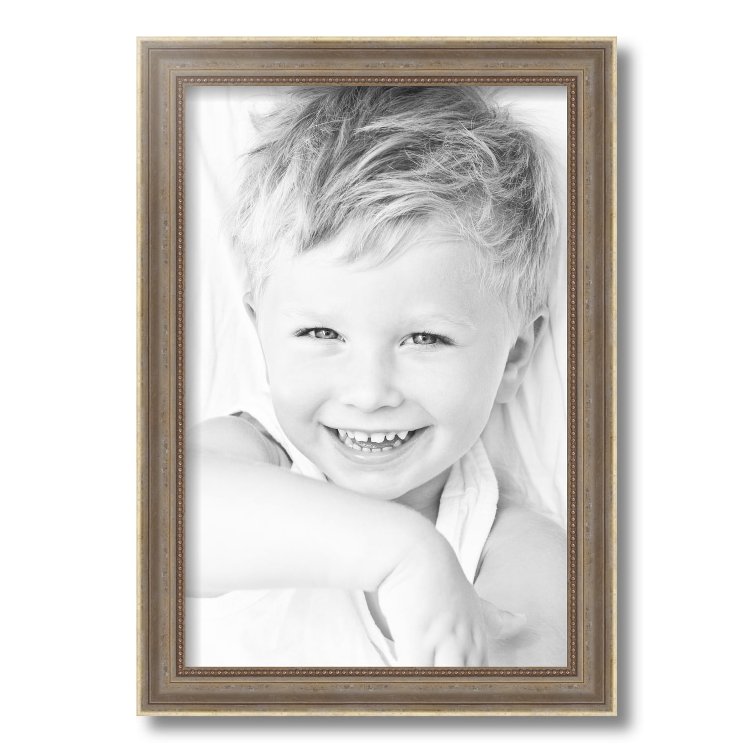 ArtToFrames 12x18 Inch Aged White Gold Picture Frame, This Silver Wood ...