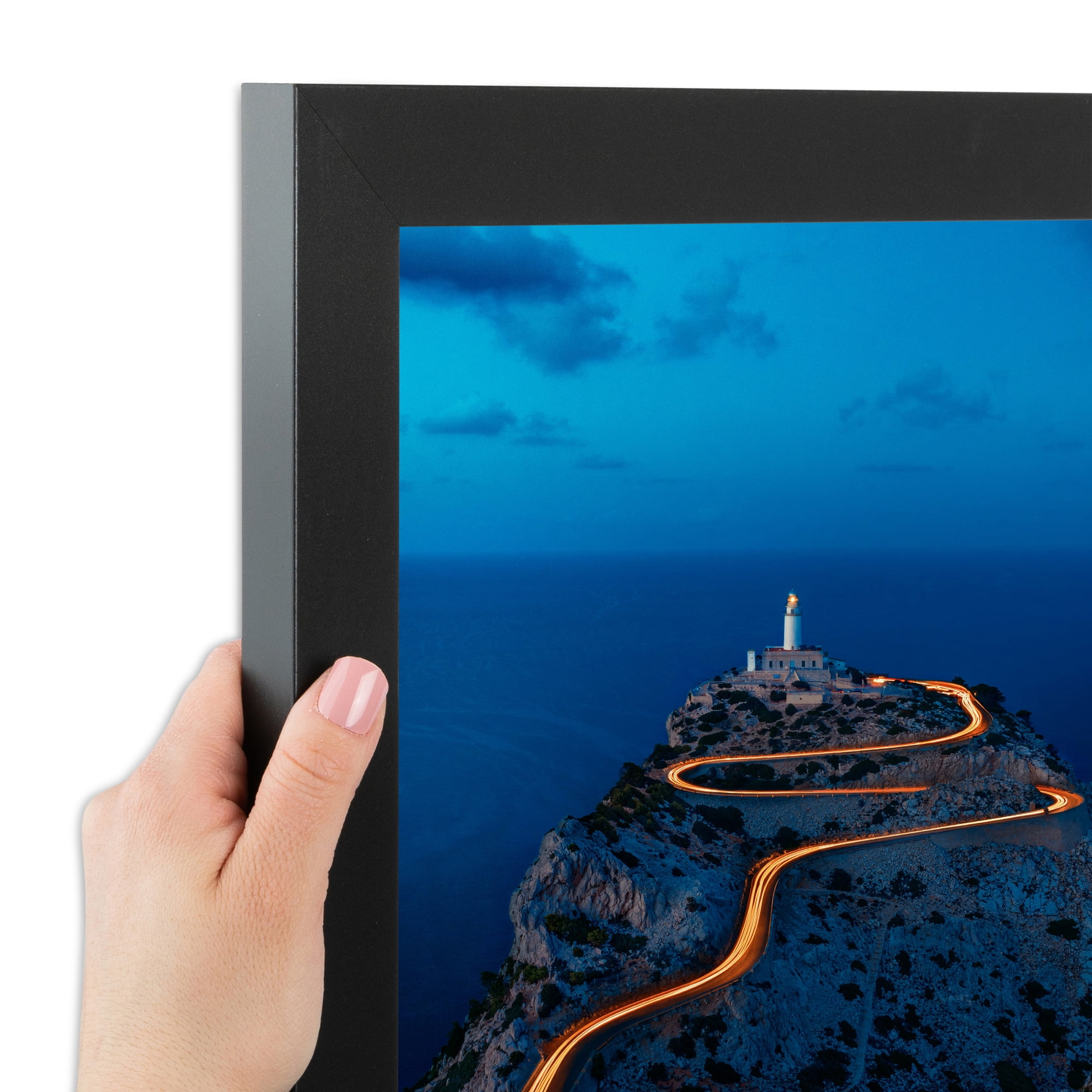 ArtToFrames 12x35 inch Black Picture Frame, Black MDF Poster Frame ...