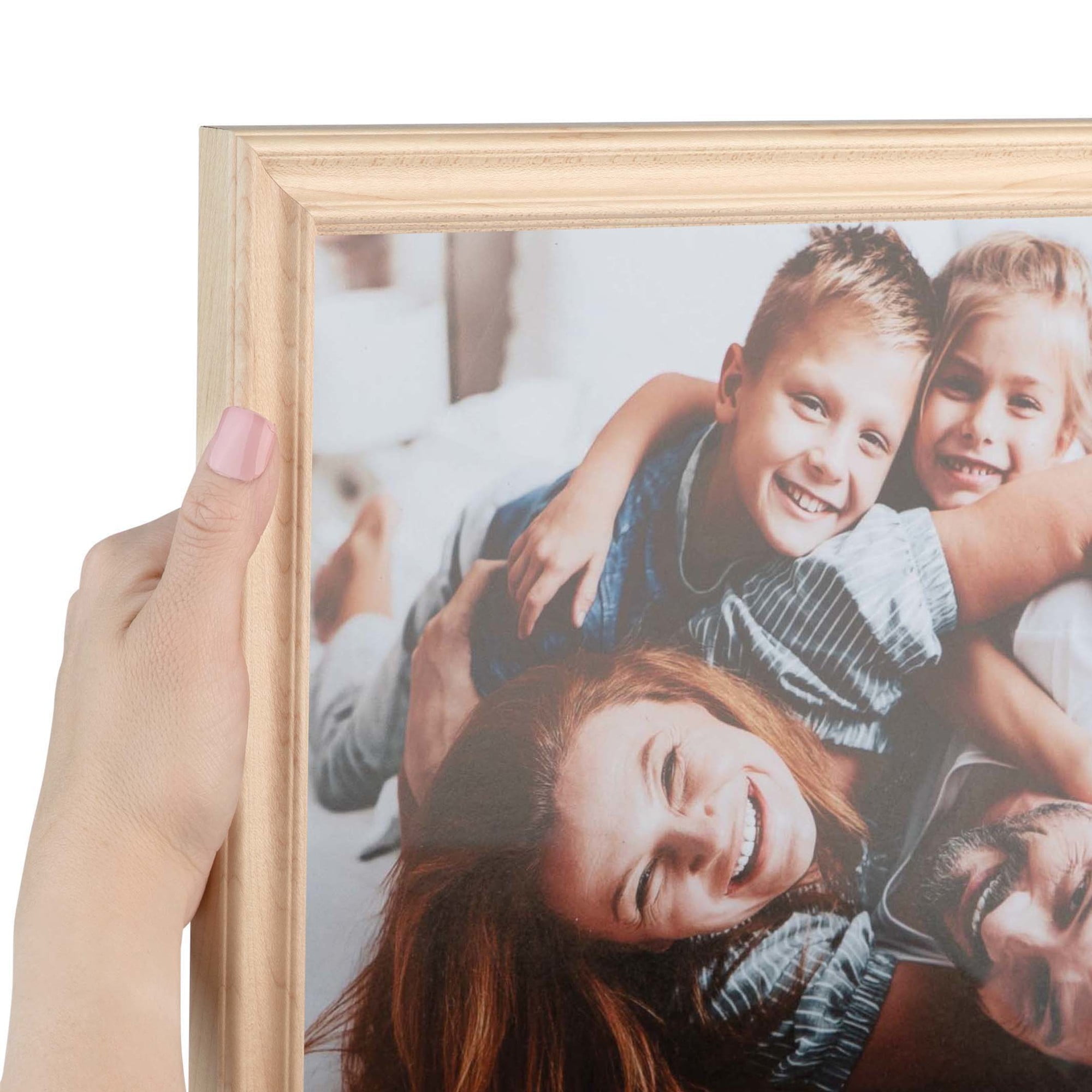 ArtToFrames 12x36 inch Clear Stain Picture Frame, White Wood Poster ...