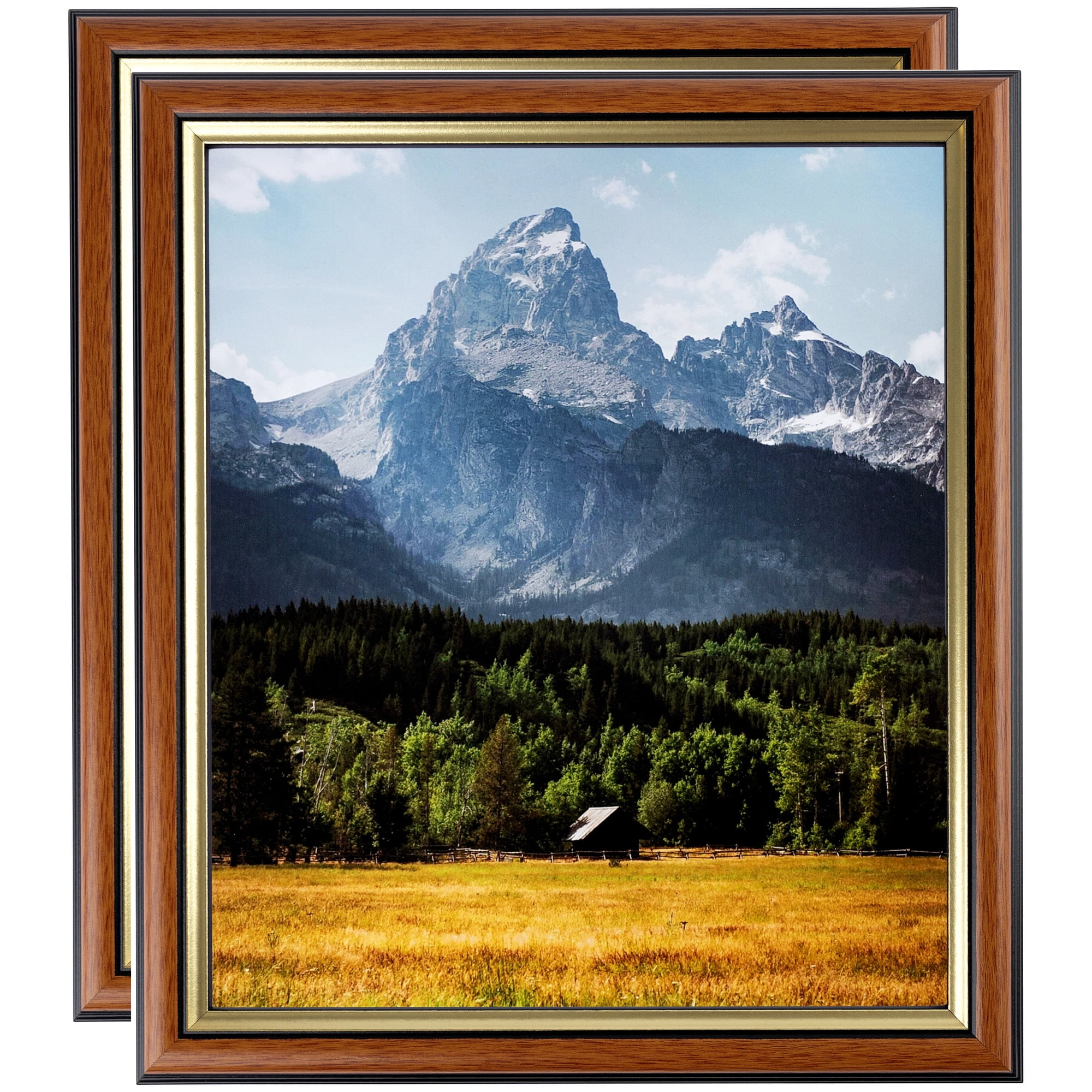 ArtToFrames 13" x 19" Honey with Gold Picture Frame, 13x19 inch Brown ...