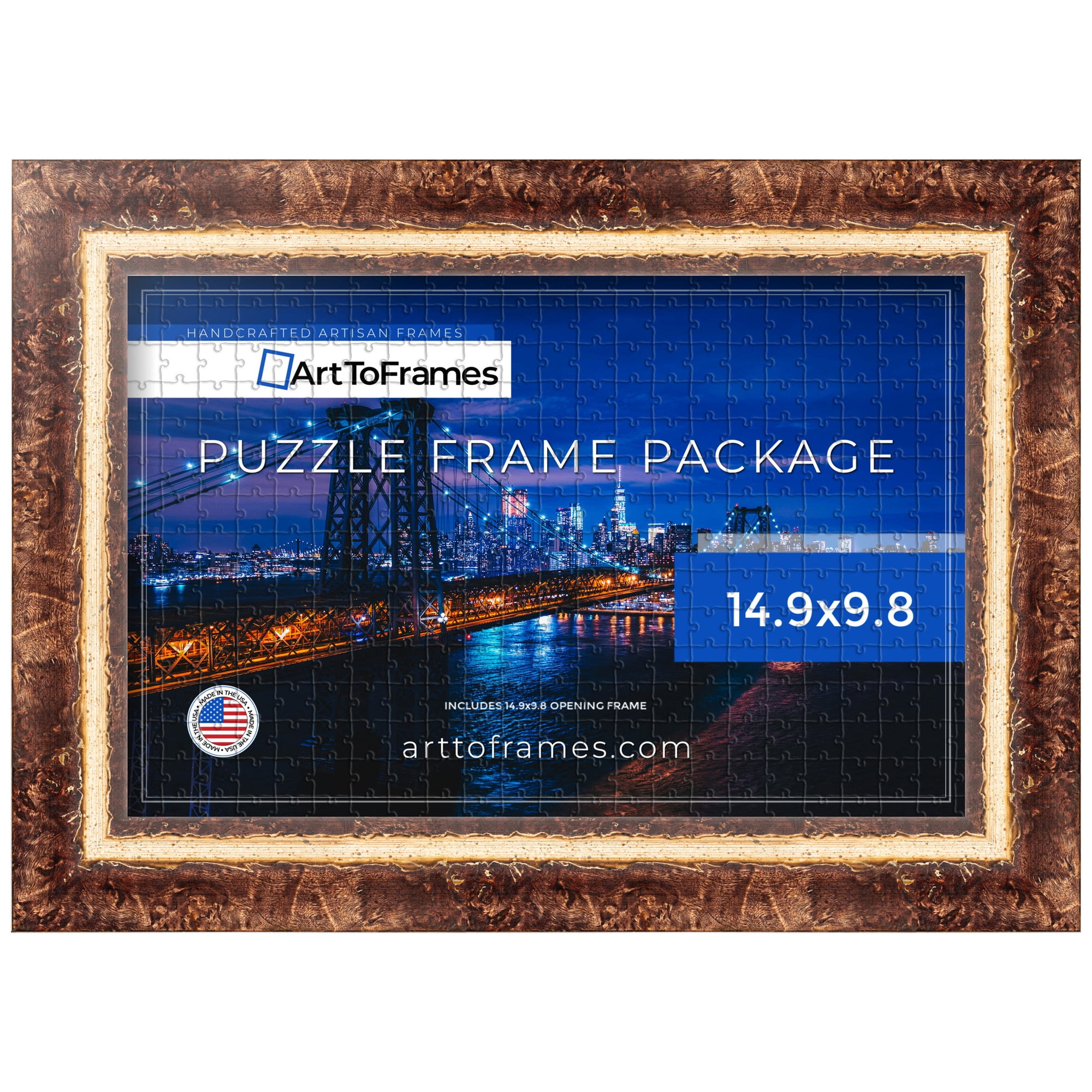 ArtToFrames 14.9x9.8 Inch - 38x25 CM Multi Puzzle Frame for 100 piece ...