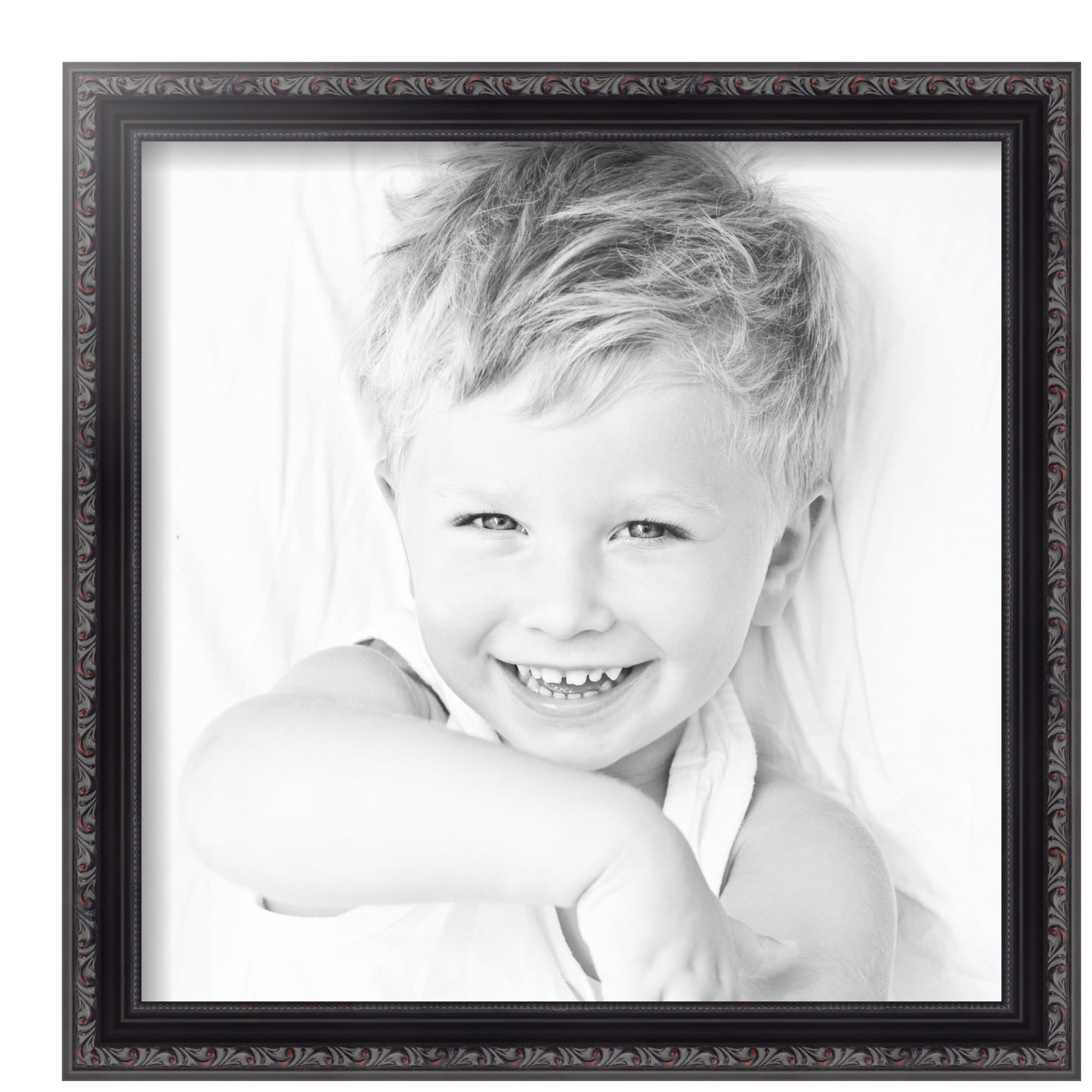 ArtToFrames 14" x 14" Black Picture Frame, 14x14 inch Black Wood Poster ...