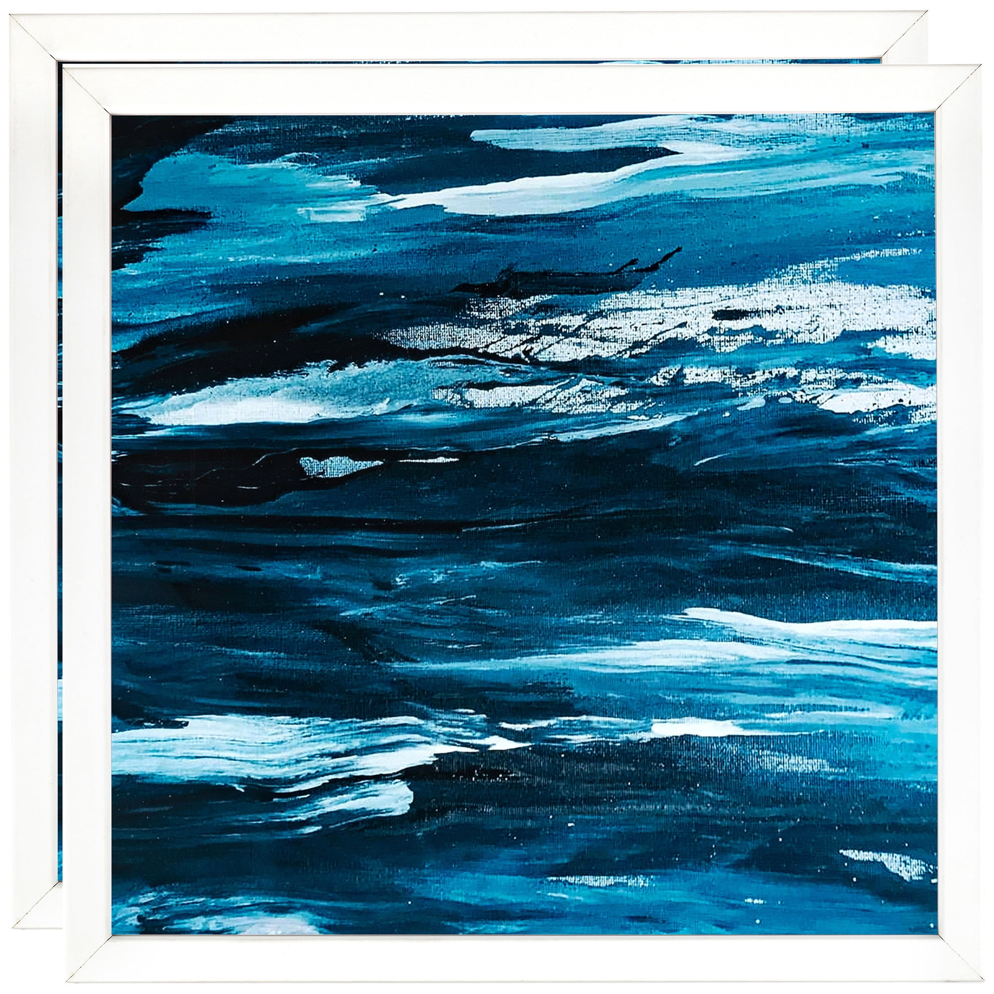 ArtToFrames 14" x 14" Contemporary White Picture Frame, 14x14 inch ...