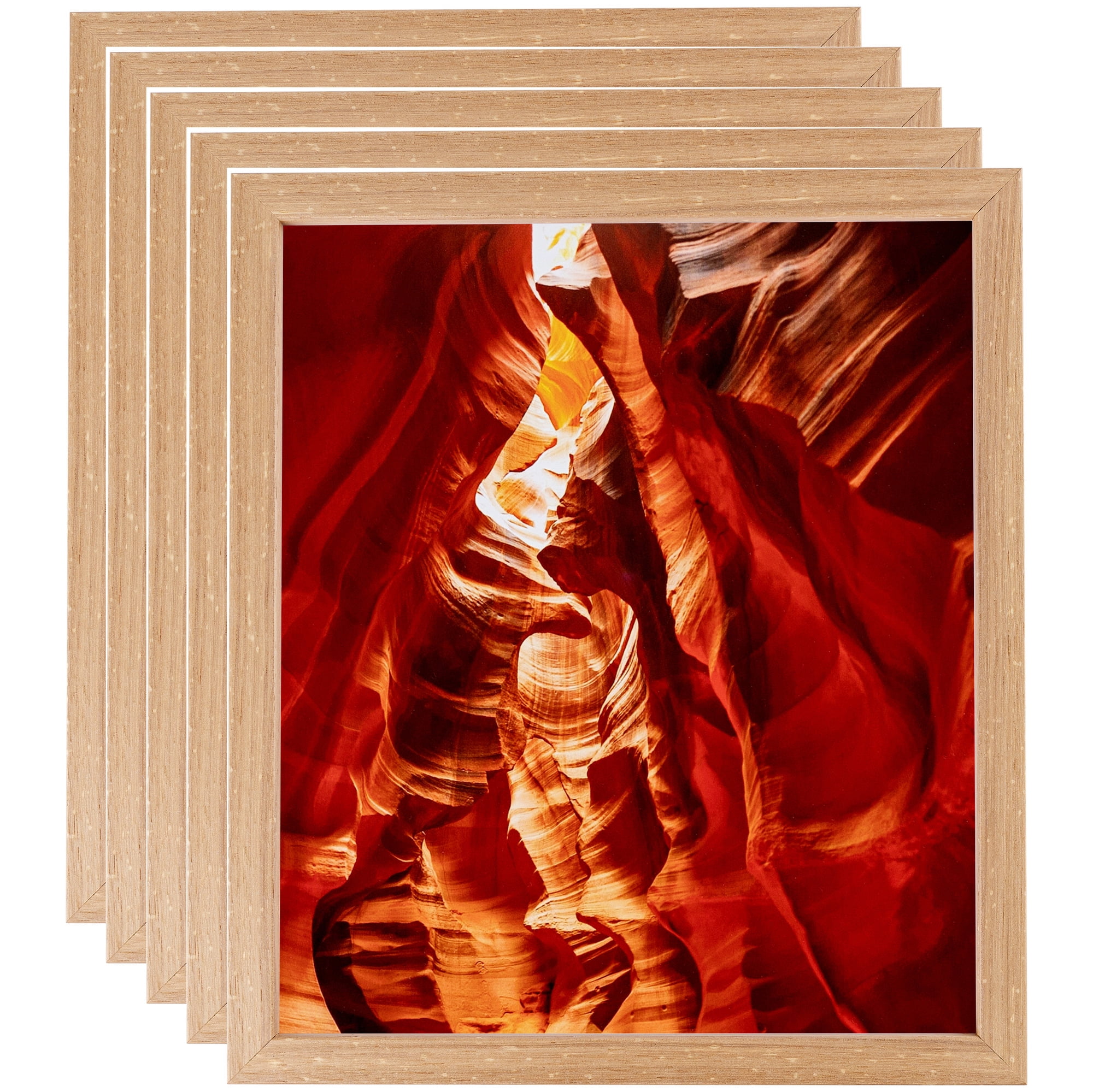 ArtToFrames 14" x 14" Hickory Wood Picture Frame, 14x14 inch Brown Wood ...