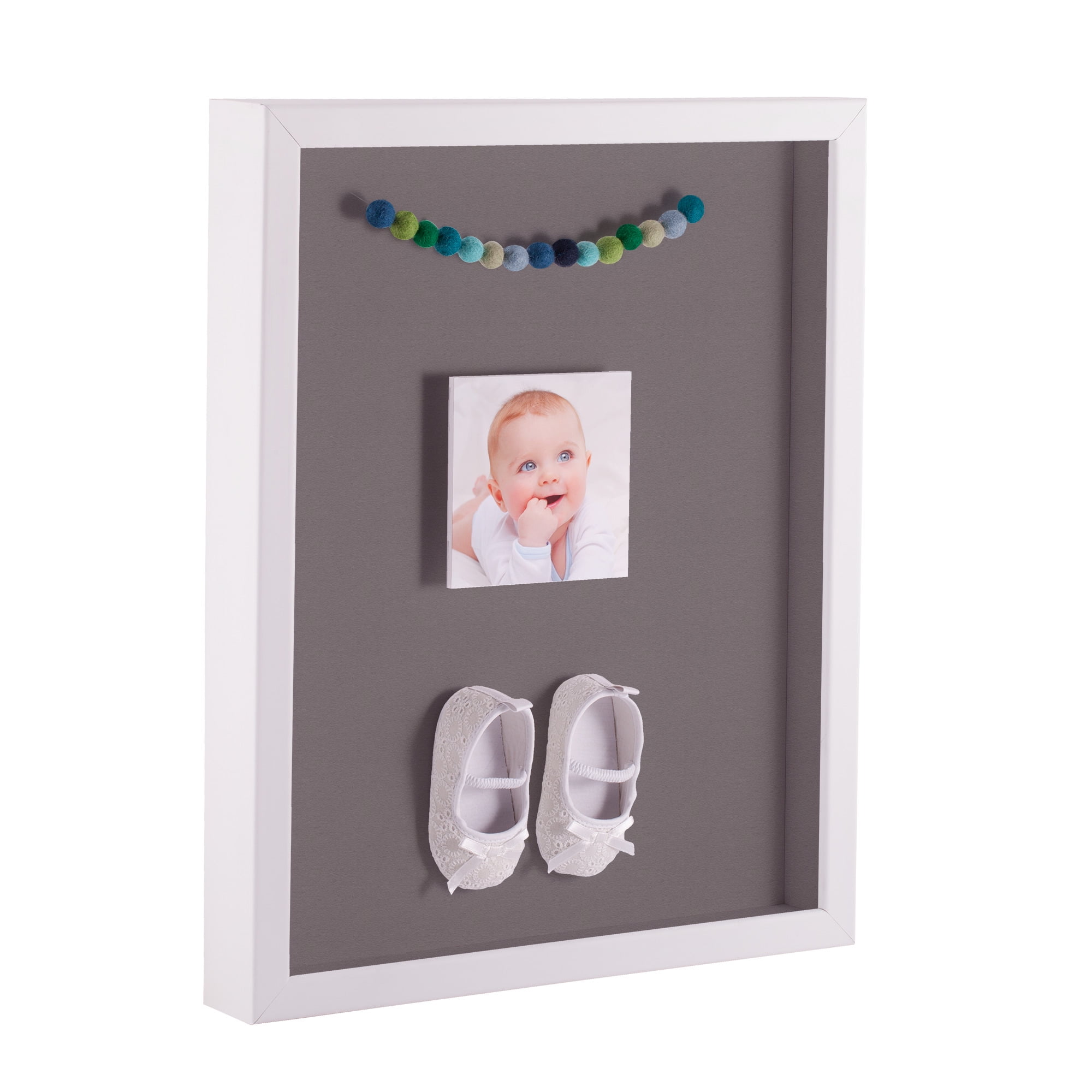 ArtToFrames 14x14 Inch Shadow Box Picture Frame, with a Satin White 1 ...