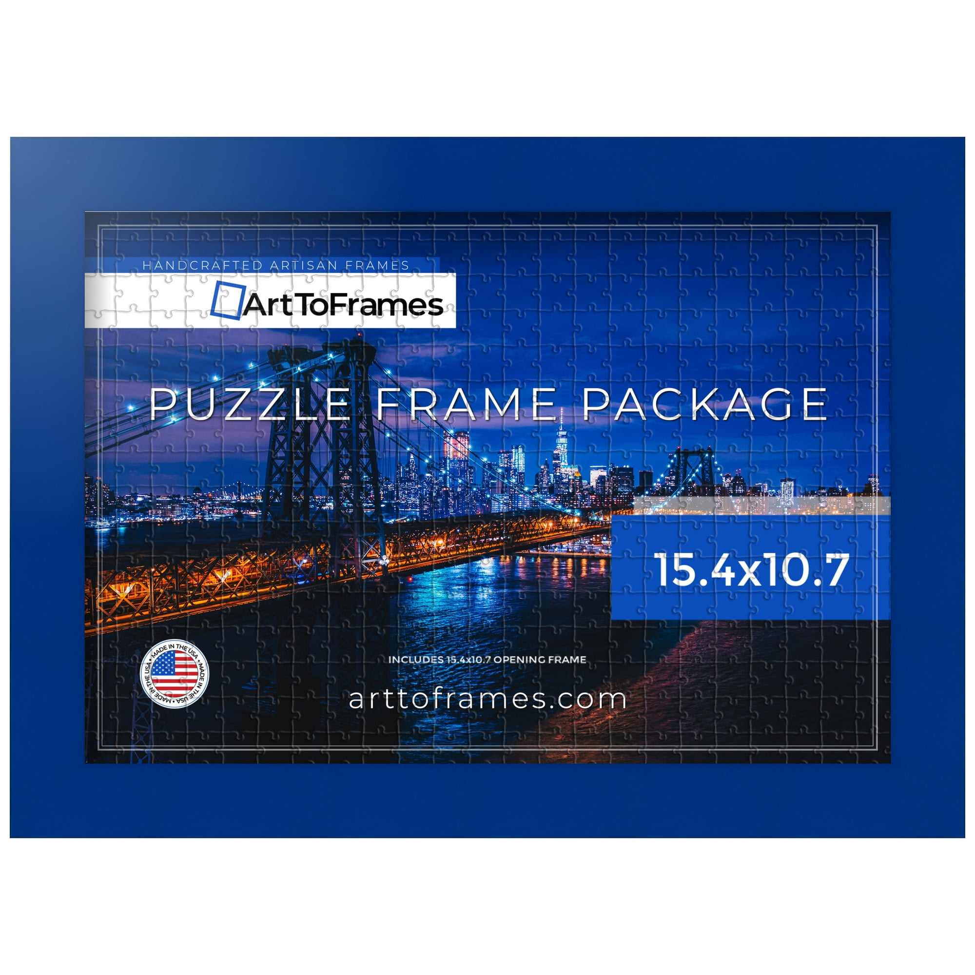 ArtToFrames 15.4x10.7 Inch - 39x27 CM Blue Puzzle Frame for 300 piece ...