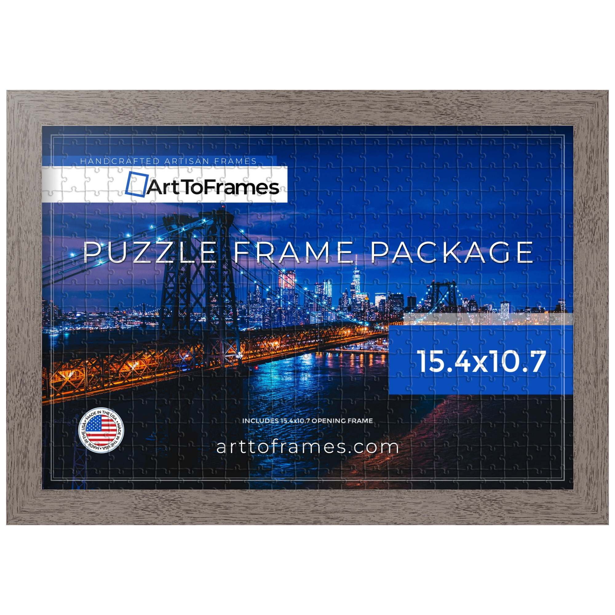 ArtToFrames 15.4x10.7 Inch - 39x27 CM Gray Puzzle Frame for 300 piece ...