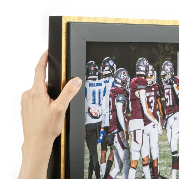 ArtToFrames 15" x 15" Obsidian Noir Gold Shadowbx Picture Frame, 15x15 ...