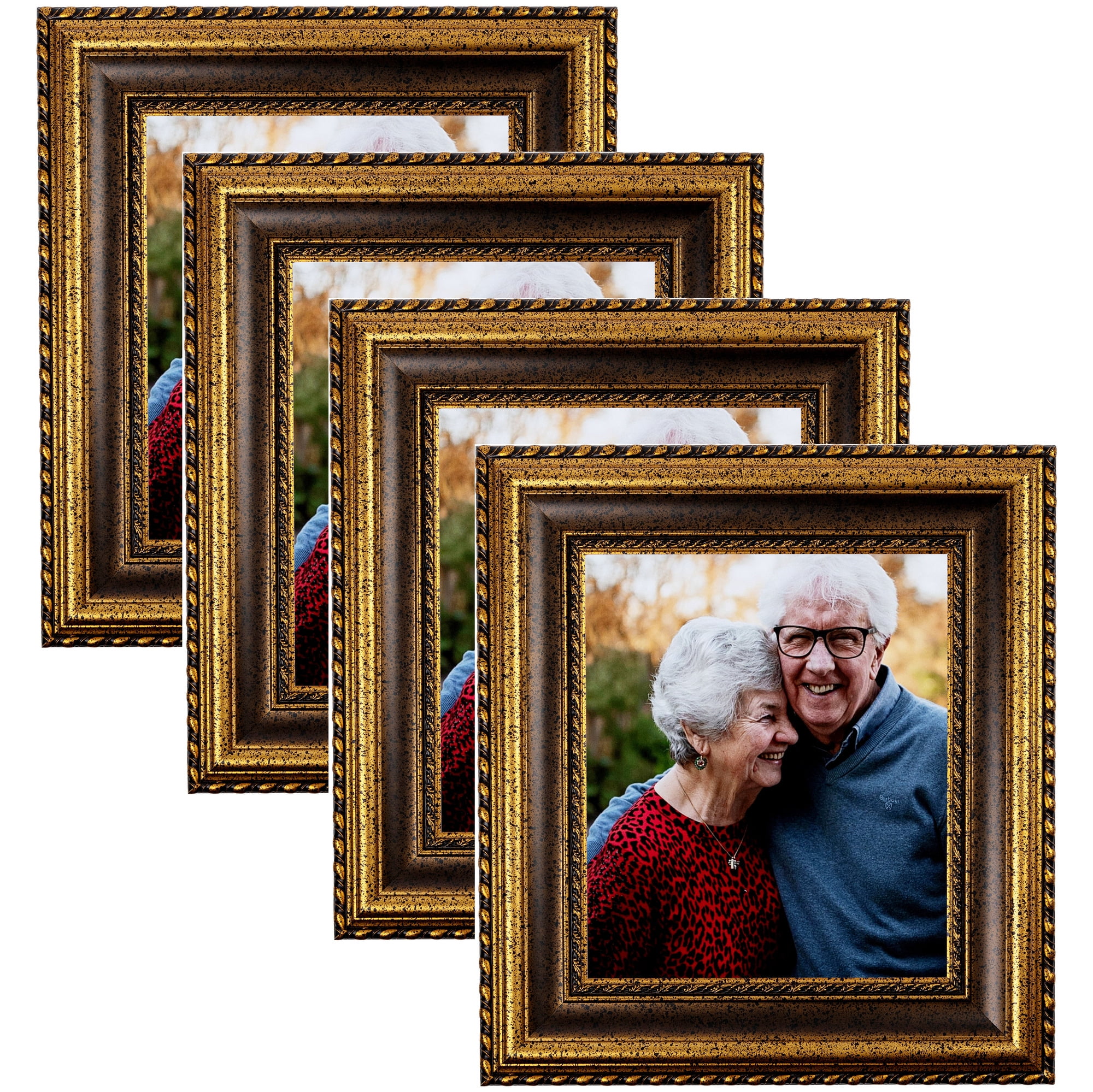 ArtToFrames 15" x 17" Speckeled Gold and Black with rope Picture Frame ...