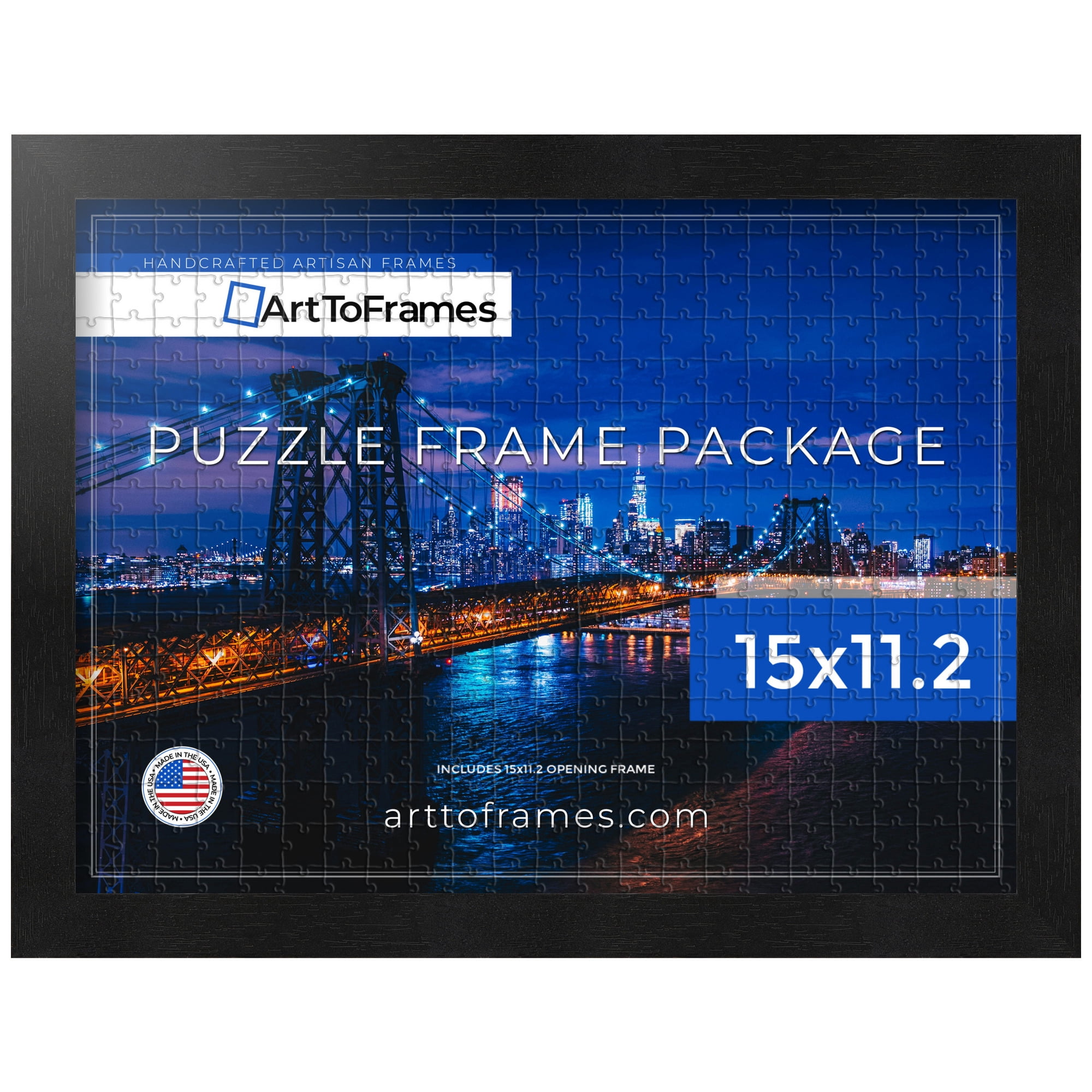 ArtToFrames 15x11.2 Inch - 28.5x38 CM Black Puzzle Frame for 100 piece ...