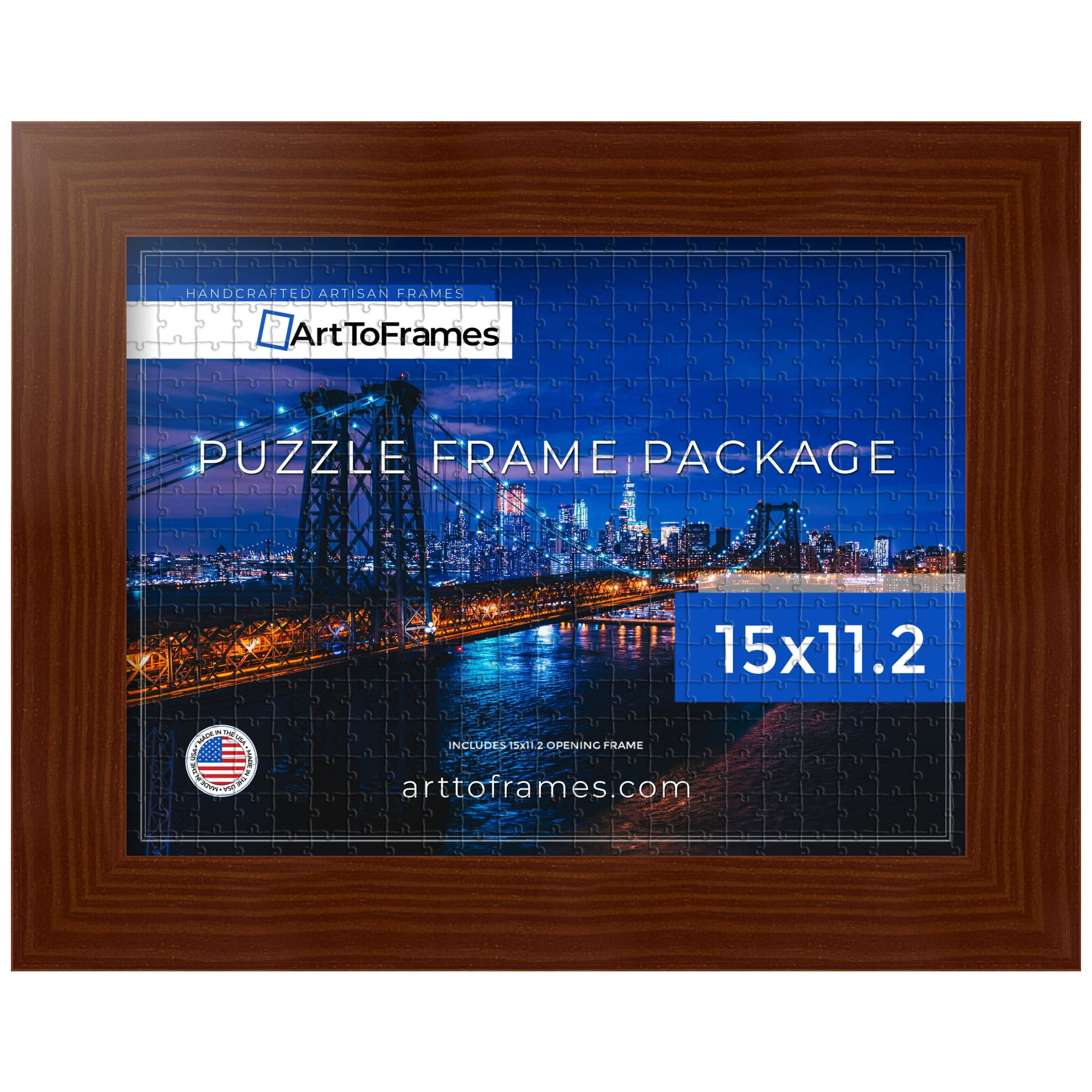 ArtToFrames 15x11.2 Inch - 28.5x38 CM Brown Puzzle Frame for 100 piece ...