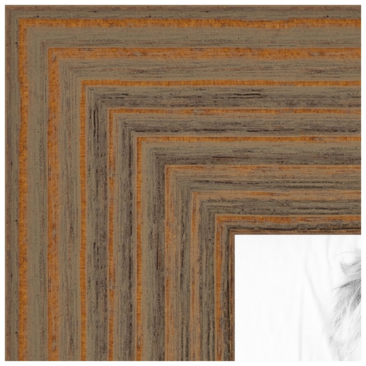 ArtToFrames 15x15 inch Honey Picture Frame, Brown Wood Poster Frame ...