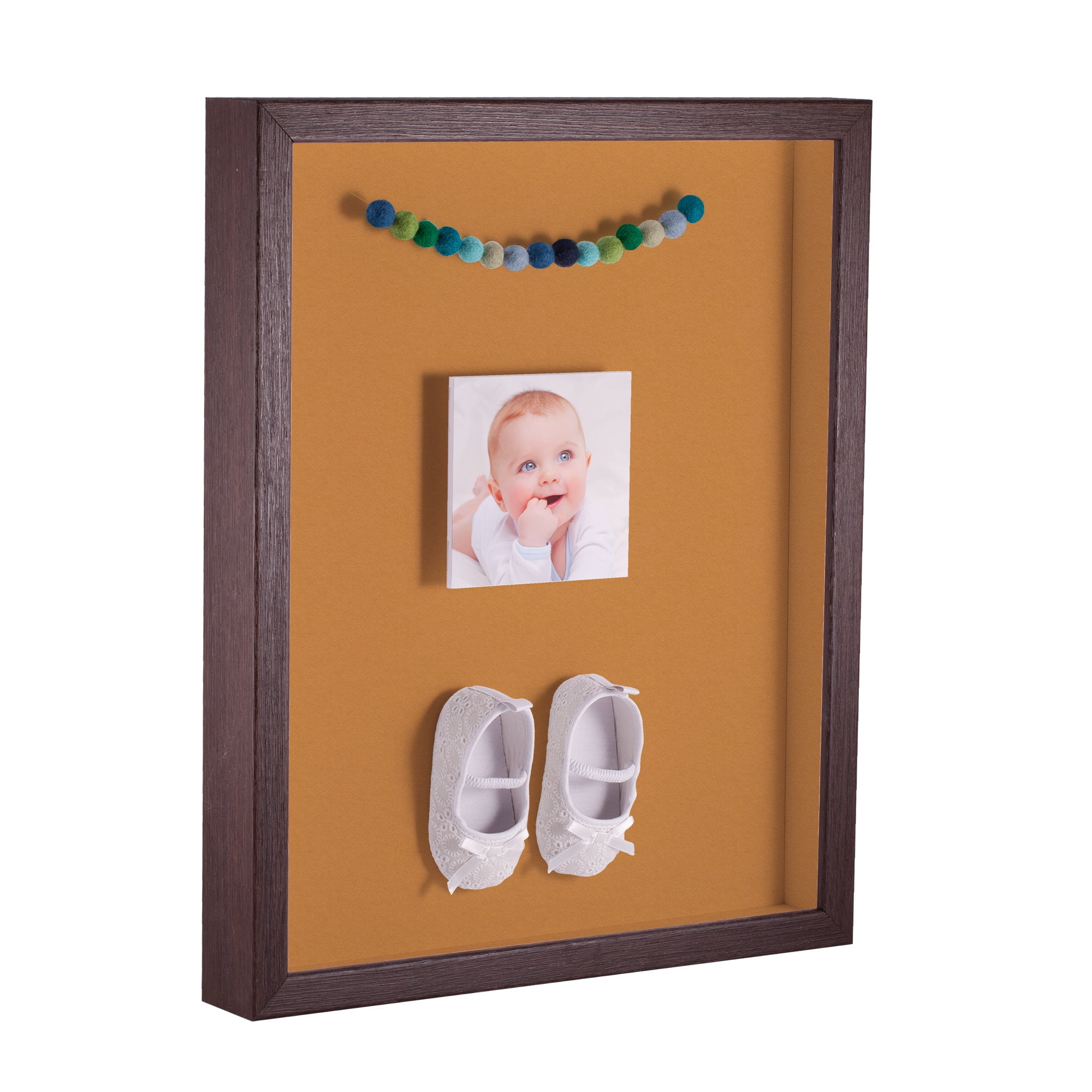 ArtToFrames 15x18 Inch Shadow Box Picture Frame, with a Verlinga Brown ...