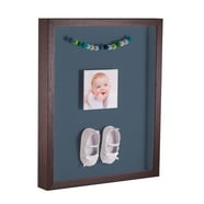 ArtToFrames 16x16 Inch Shadow Box Picture Frame, with a Satin White 1 ...