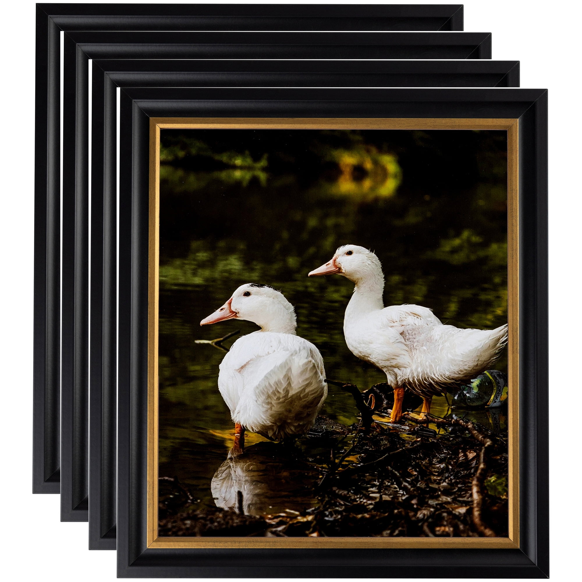 ArtToFrames 16" x 16" Black Velvet with Gold - 1.25 Picture Frame ...