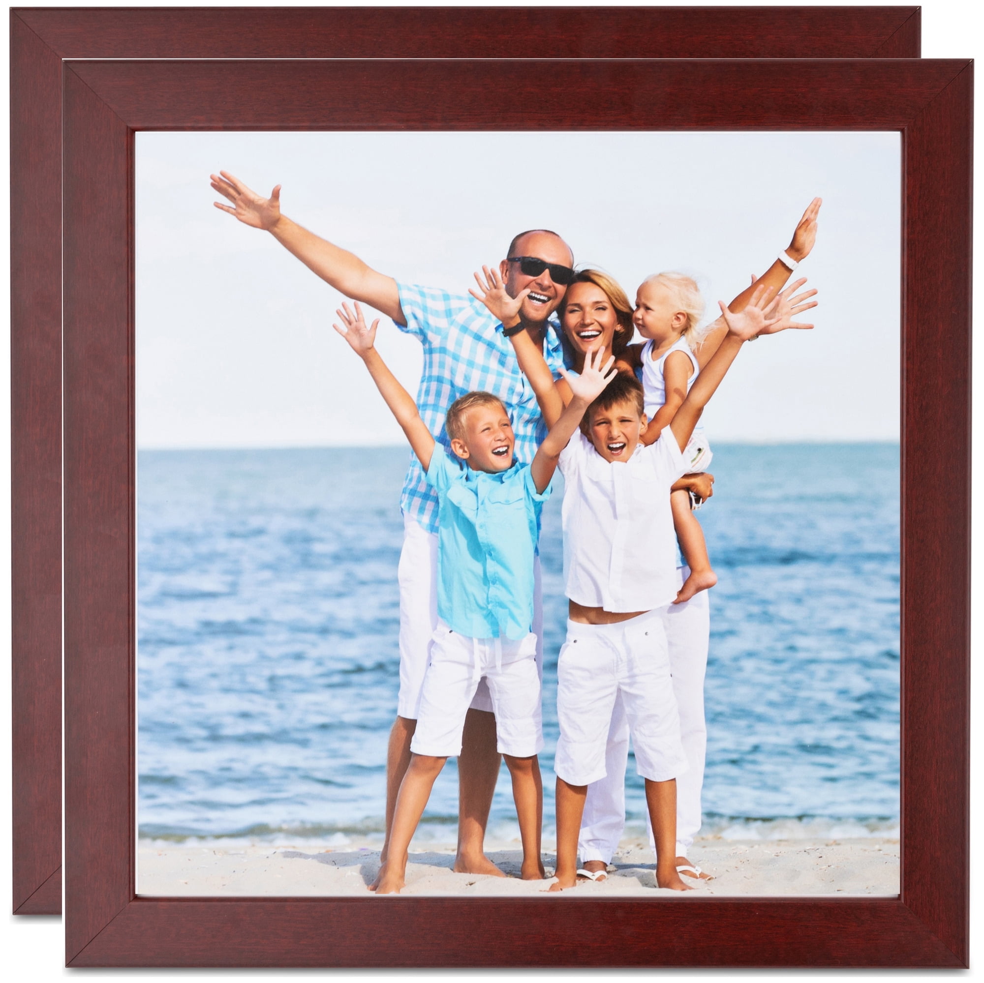 ArtToFrames 16" x 16" Cherry Picture Frame, 16x16 inch Red MDF Poster ...
