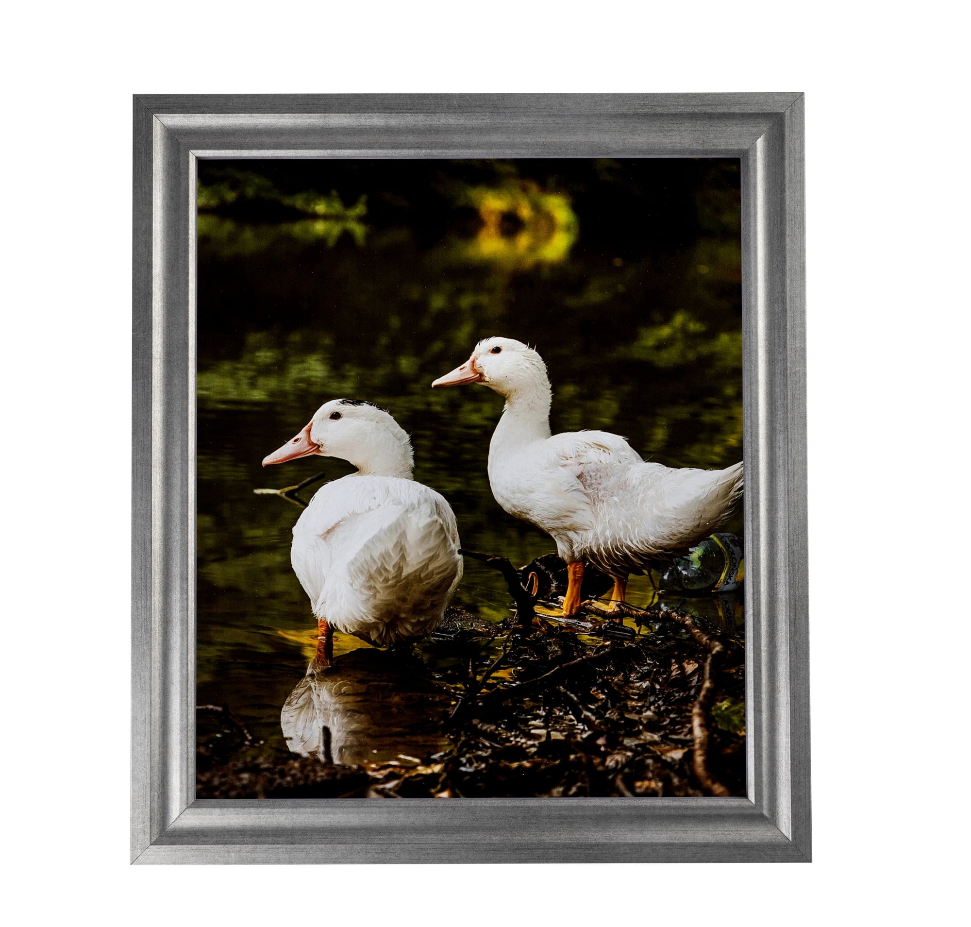 ArtToFrames 16" x 16" Muted Cold Silver Picture Frame, 16x16 inch ...