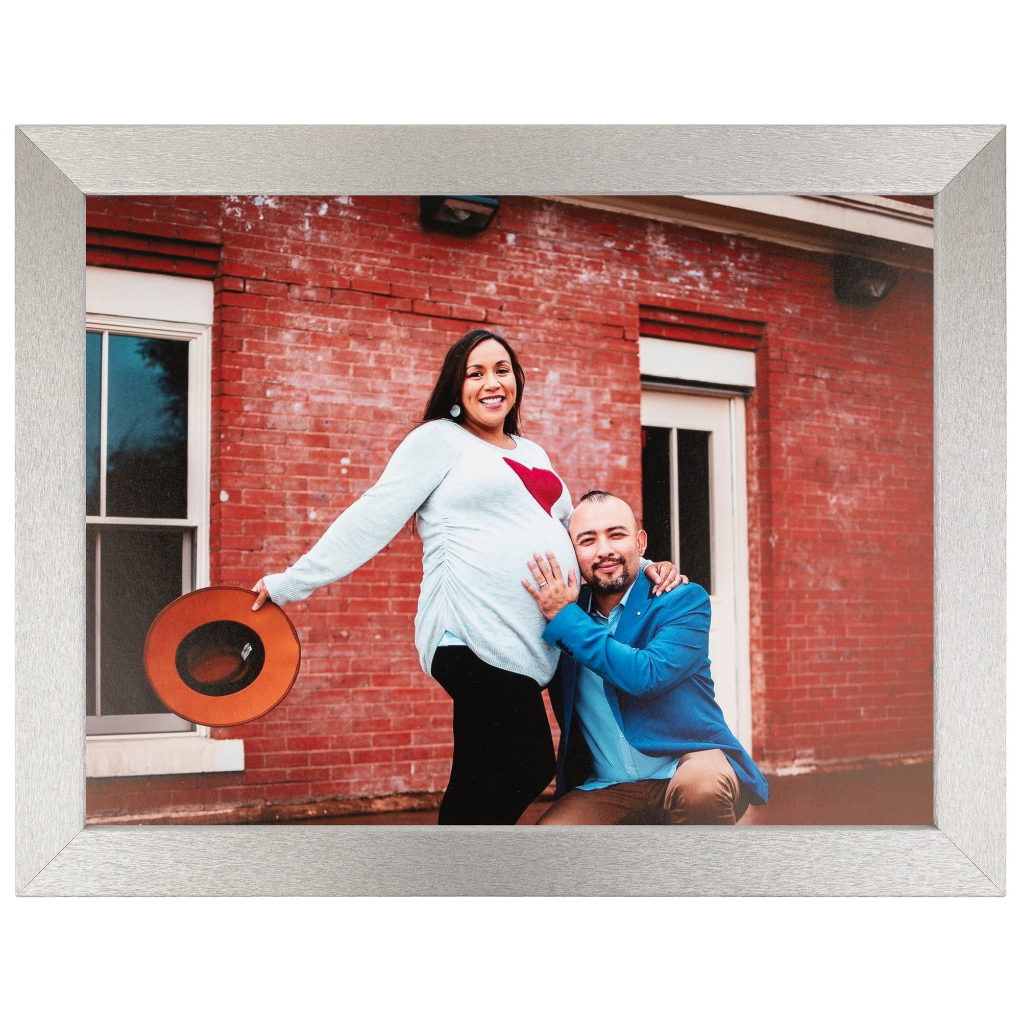 ArtToFrames 16" x 16" Platinum Picture Frame, 16x16 inch Silver MDF ...