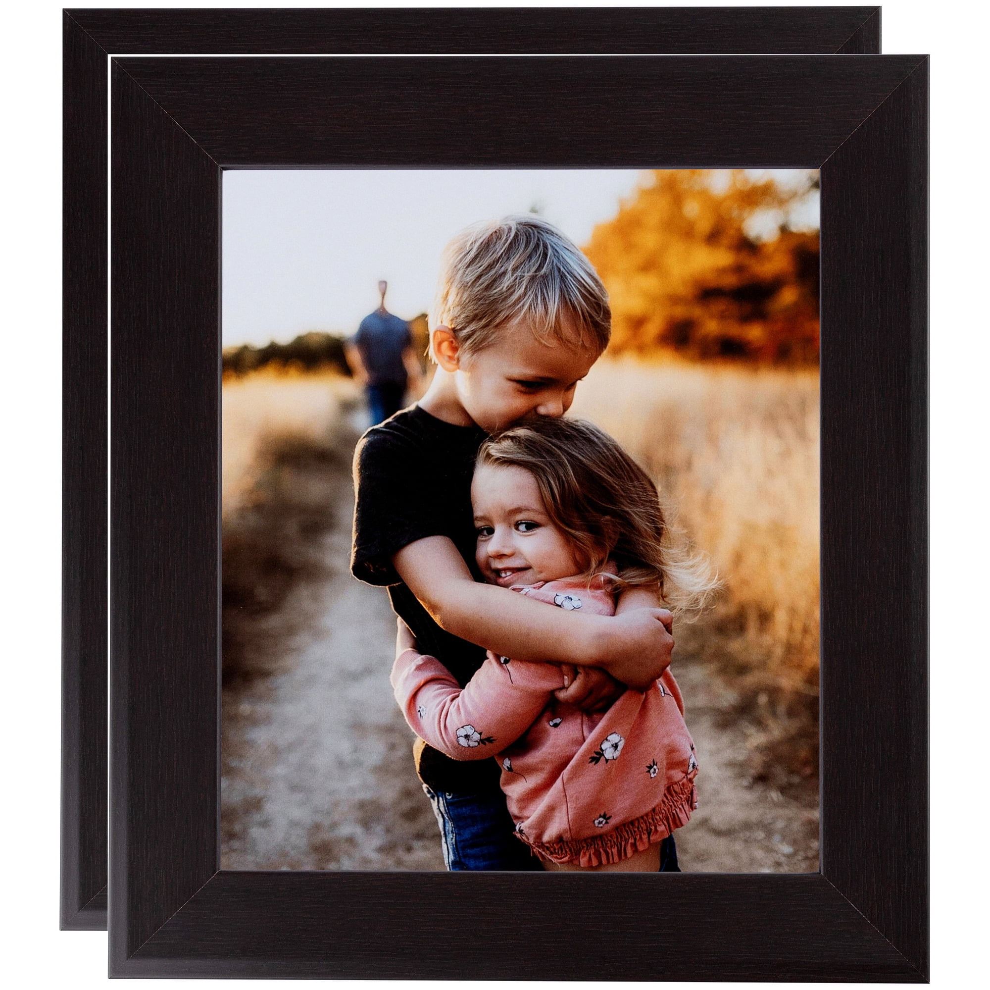 ArtToFrames 16" x 16" Sloped Dark Walnut Picture Frame, 16x16 inch ...
