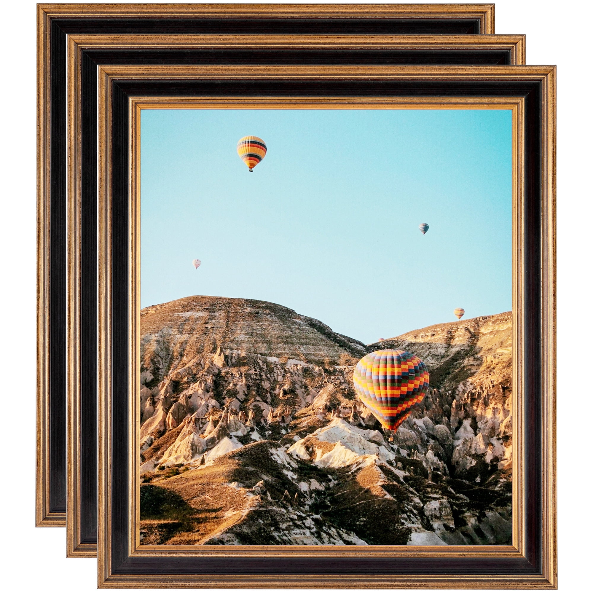 ArtToFrames 16" x 20" Gold with Burgundy Panel Picture Frame, 16x20 ...