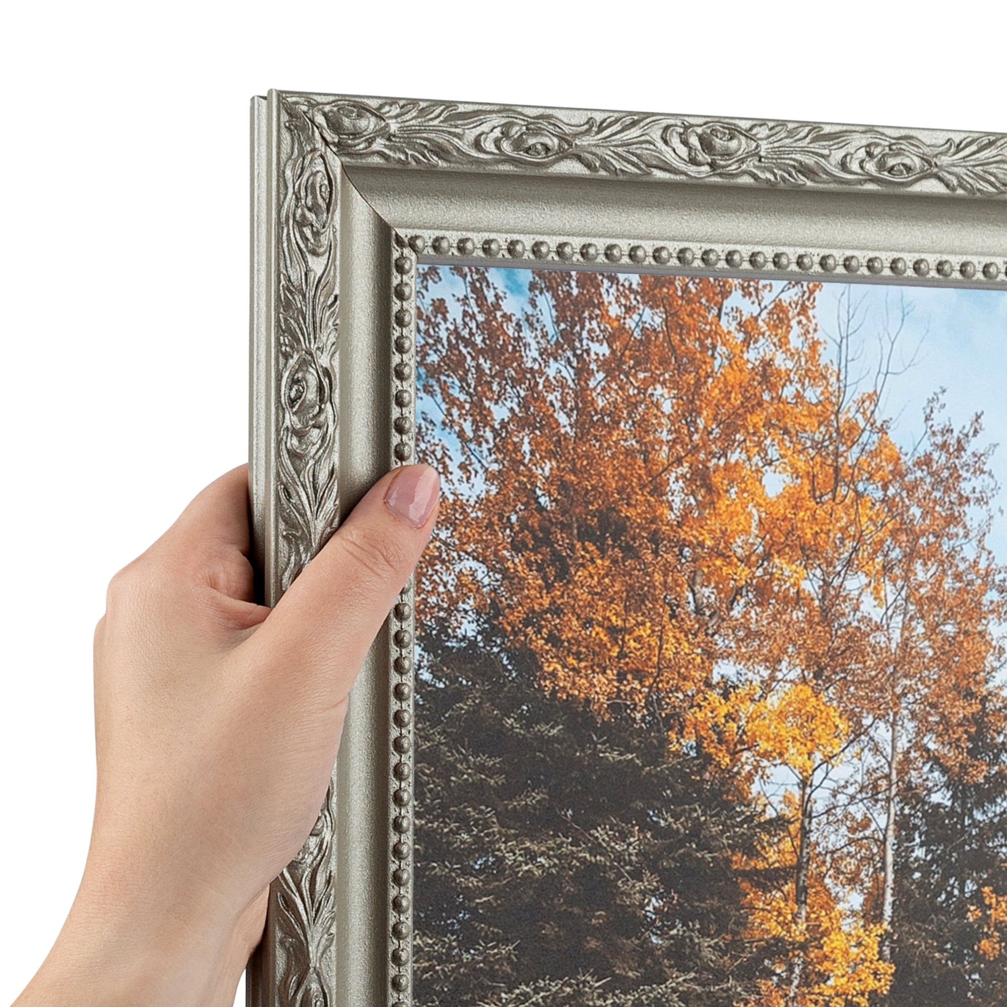 ArtToFrames 16" x 24" Classic Silver Picture Frame, 16x24 inch Silver ...