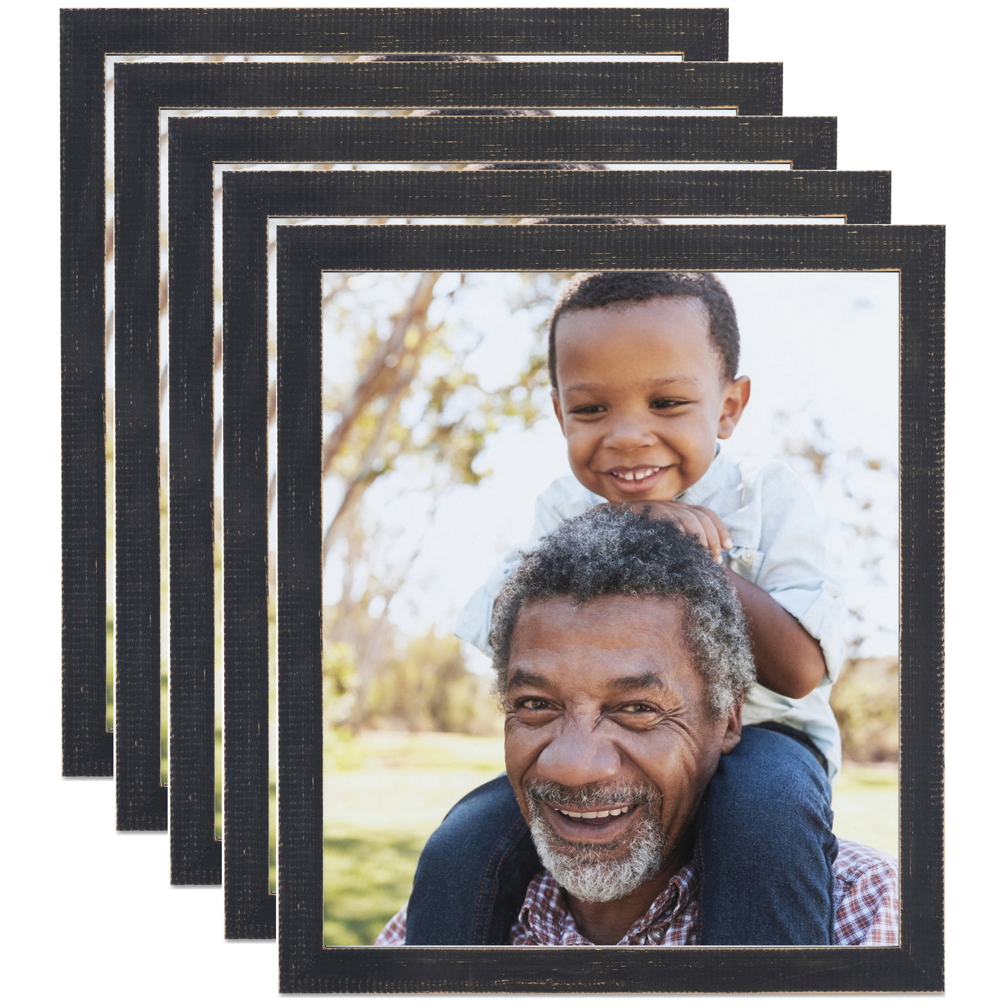 ArtToFrames 16" x 24" Distressed Black Picture Frame, 16x24 inch Black ...